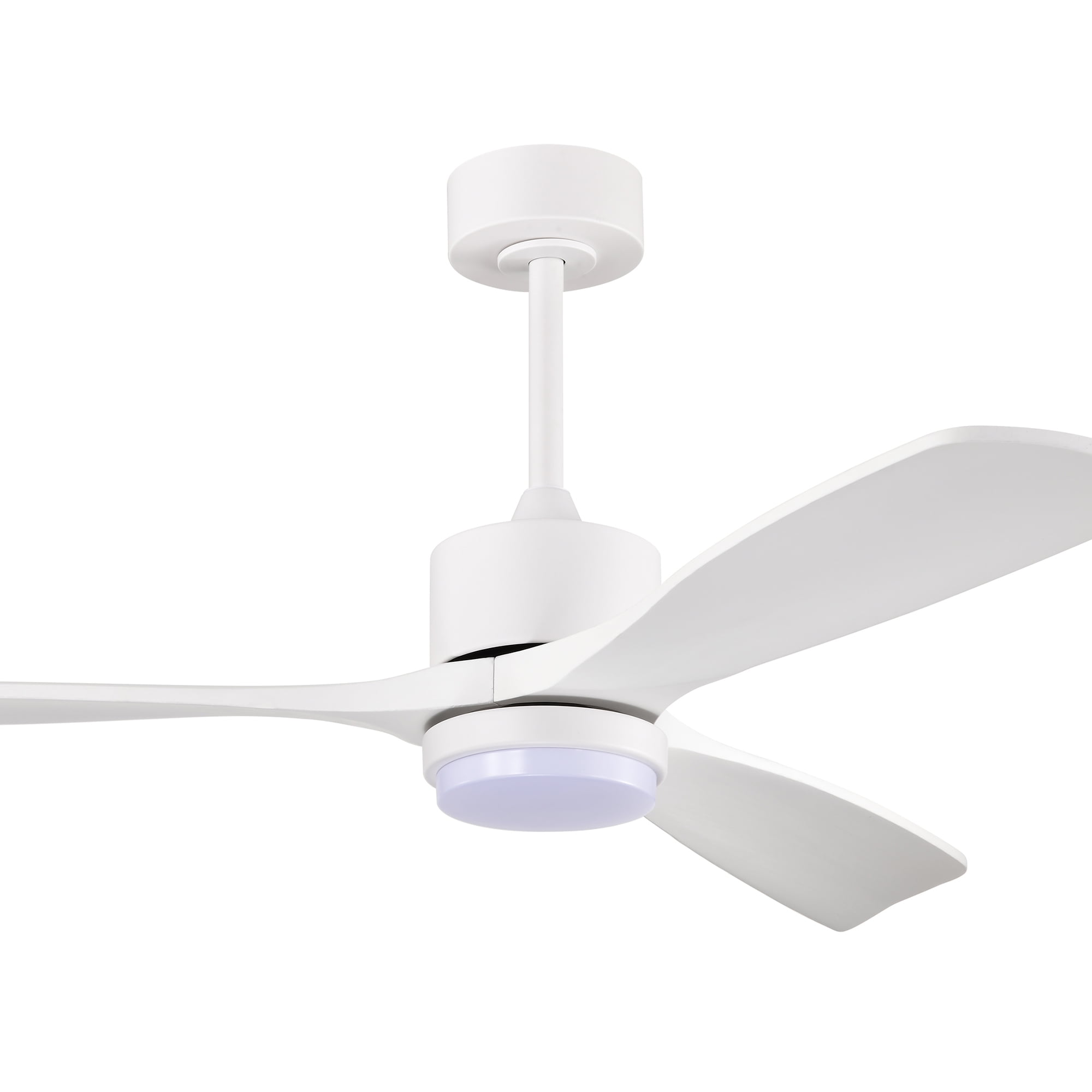 Tariq 52 in. 1-Light Indoor White Finish Ceiling Fan with Light Kit ...