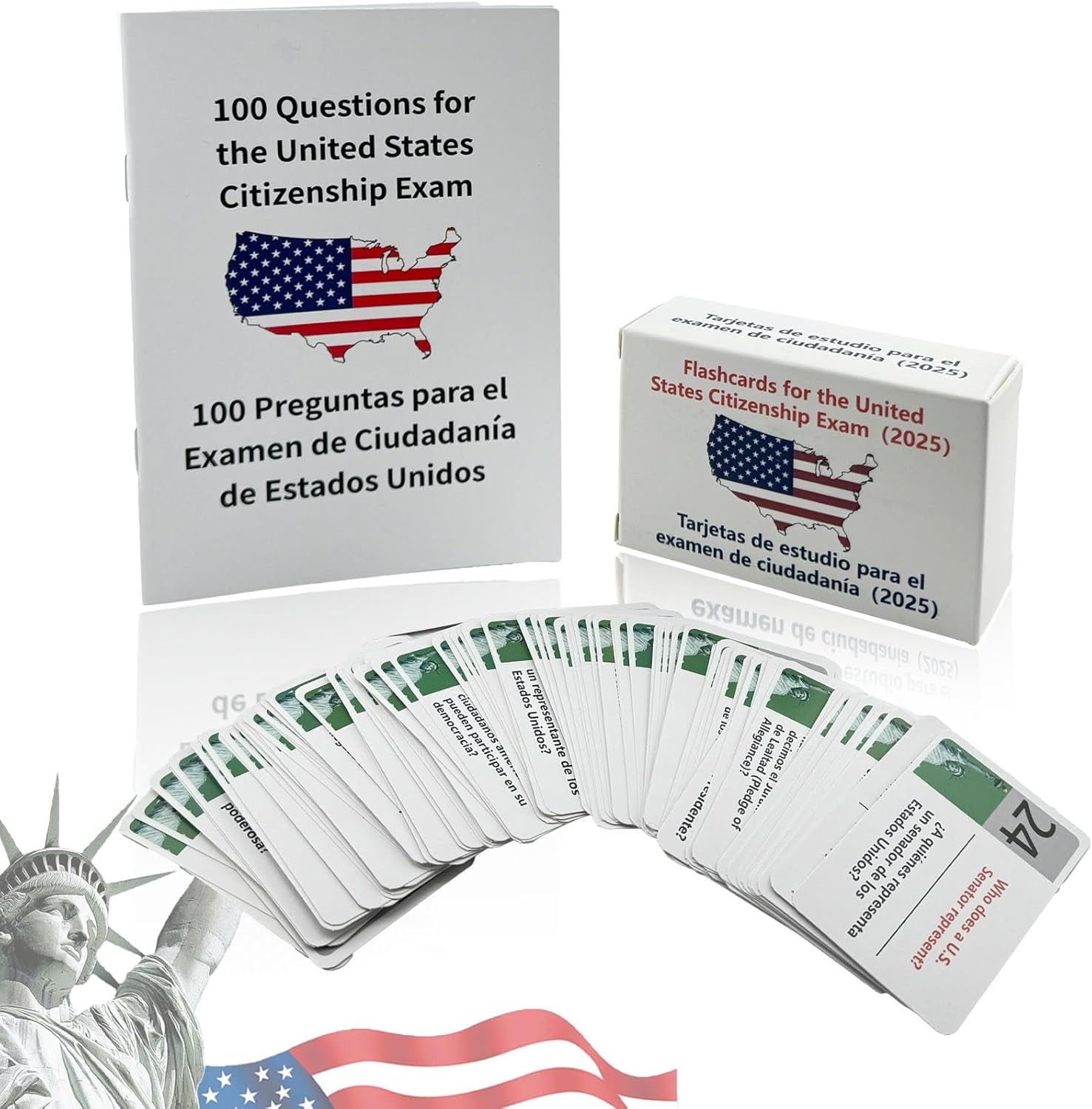Tarjetas Para La Ciudadania De Las 100 Preguntas，U.S. Citizenship Flash ...