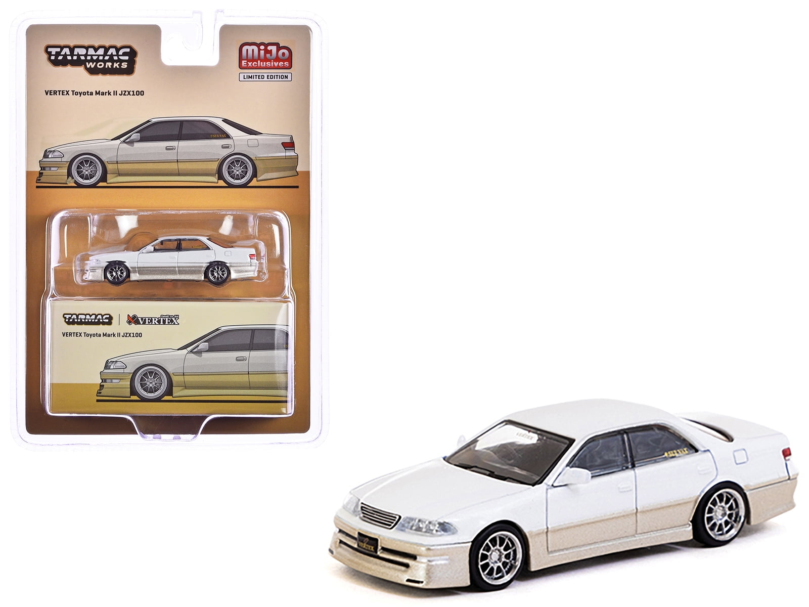 Tarmac Works Toyota Mark II JZX100 – VERTEX – Lamley Special – White ...