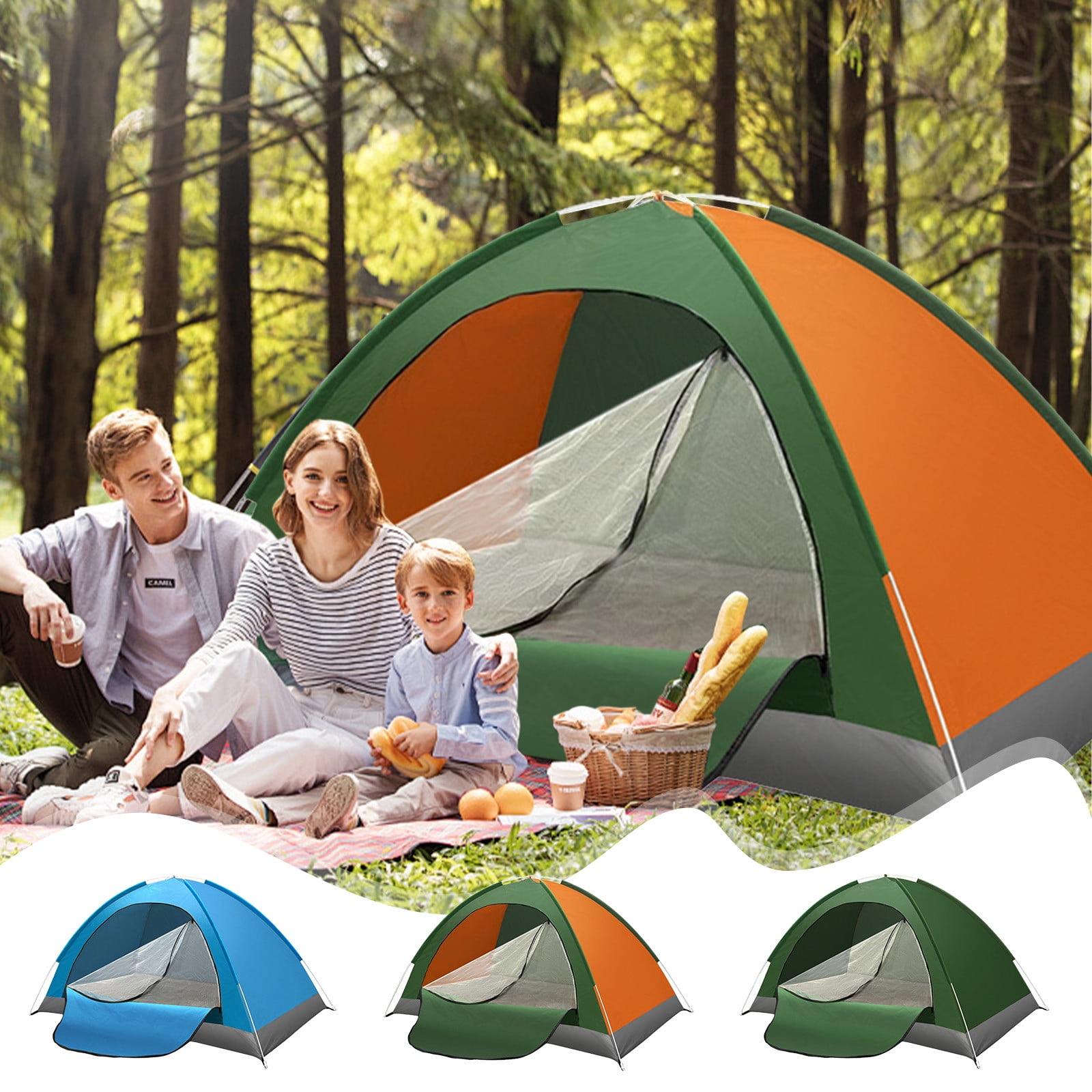 Tarmeek 2 Person Instant Pop Up Camping Tent Waterproof Double Layer ...
