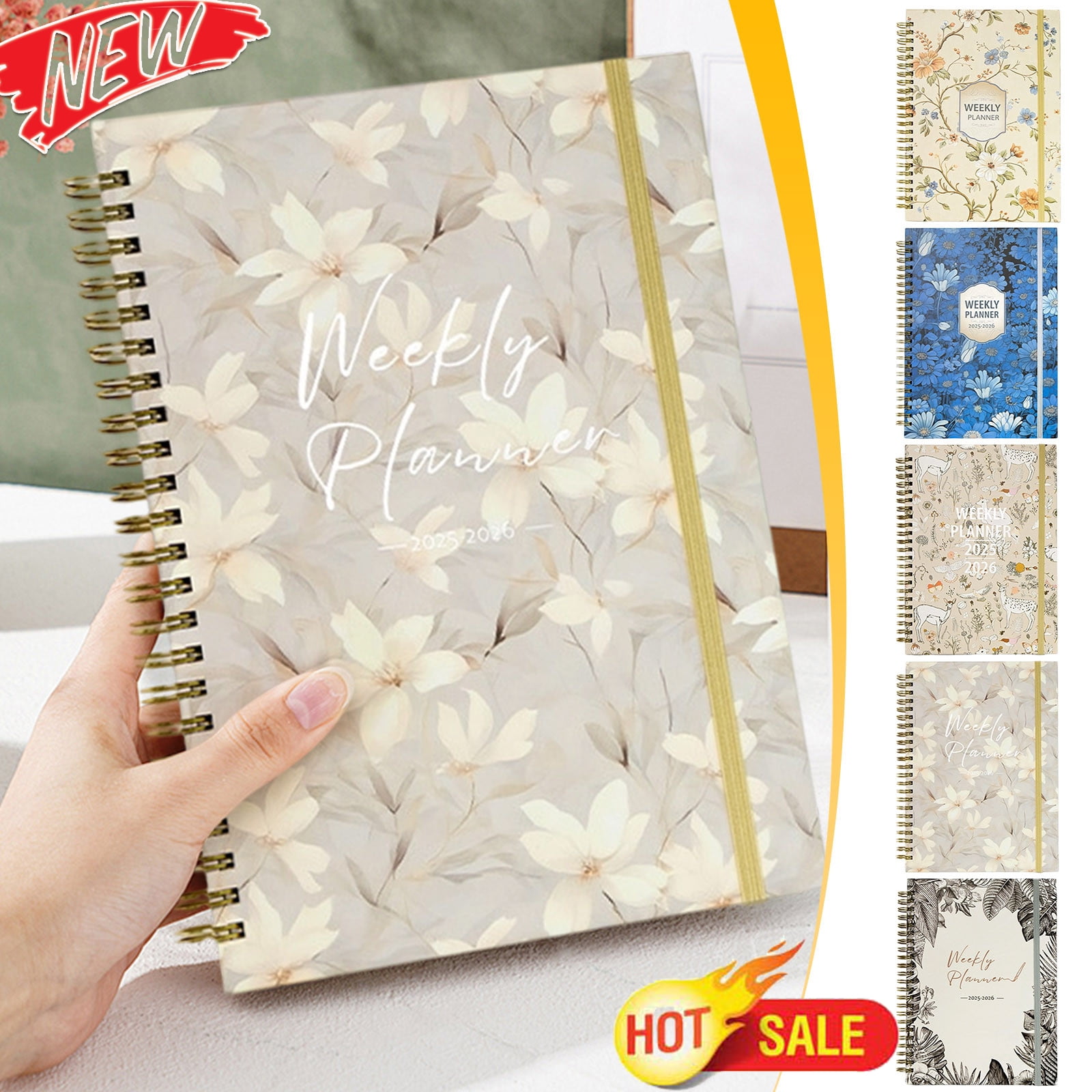 Tarmeek 2026 Daily Planner, Hard Cover Spiral Bound Planner for ...