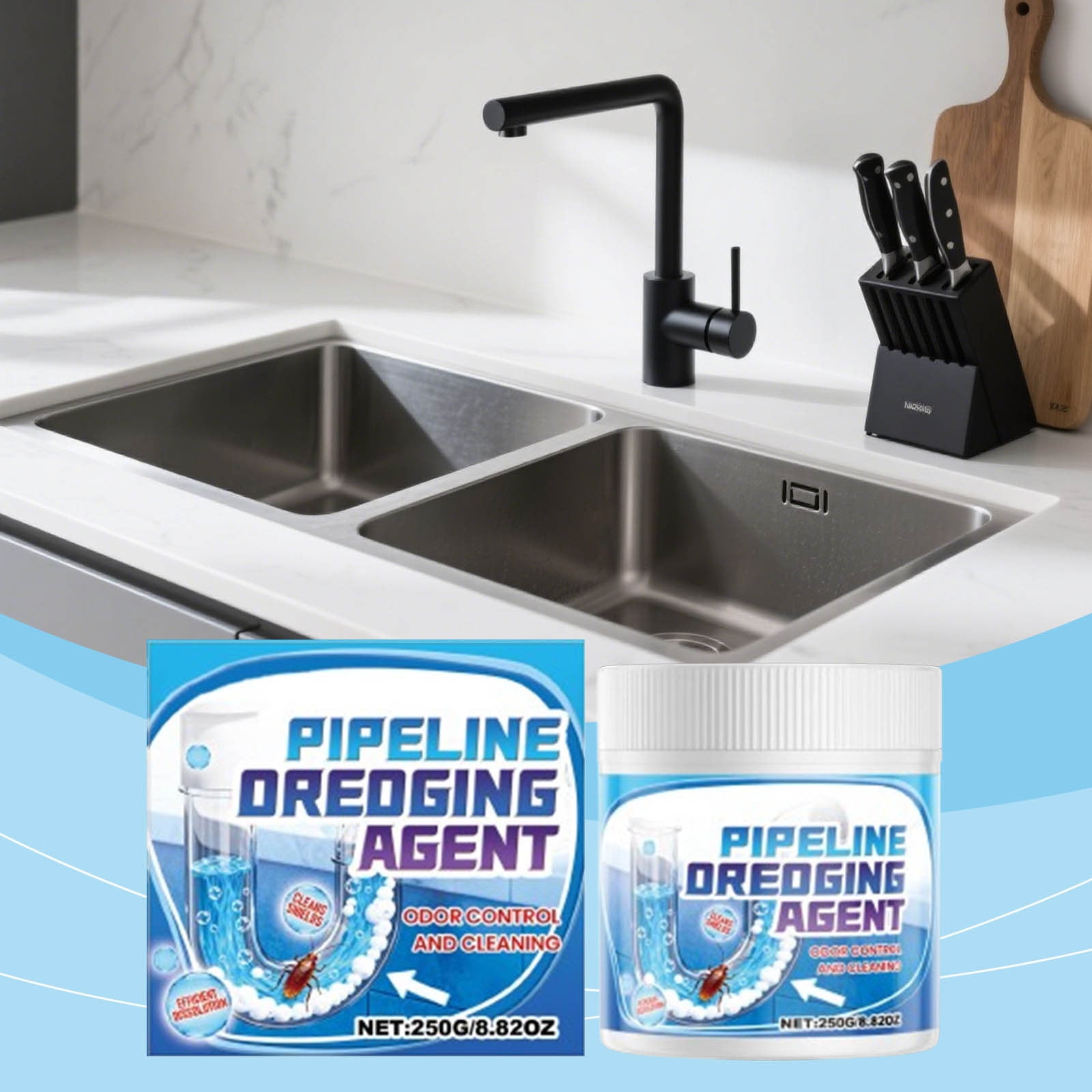 Tarmeek All-in-One Drain Cleaner Powder for Sink, Shower and Toilet ...