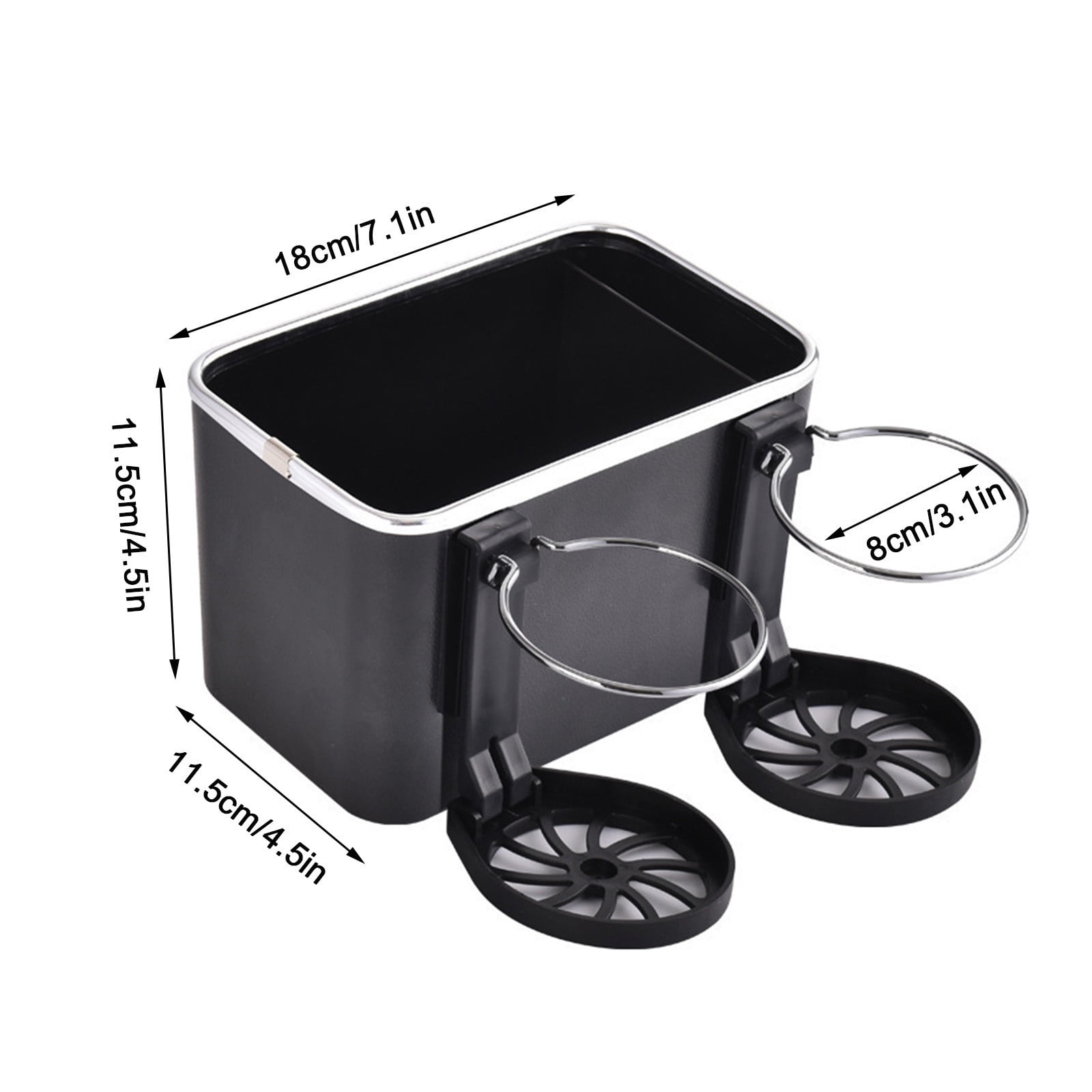 Tarmeek Car Armrest Storage Box Water Cup Holder Car Tissue Storage Box ...