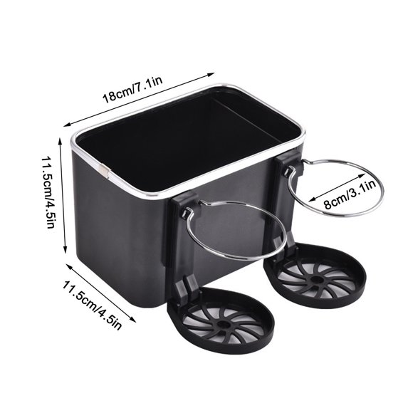 Tarmeek Car Armrest Storage Box Water Cup Holder Car Tissue Storage Box ...