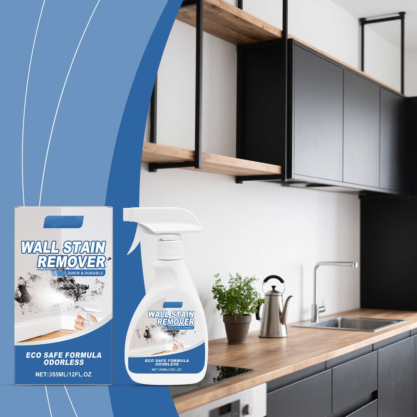 Tarmeek Child Safe Wall Cleaner, Removes Scuff Marks and Stains from ...
