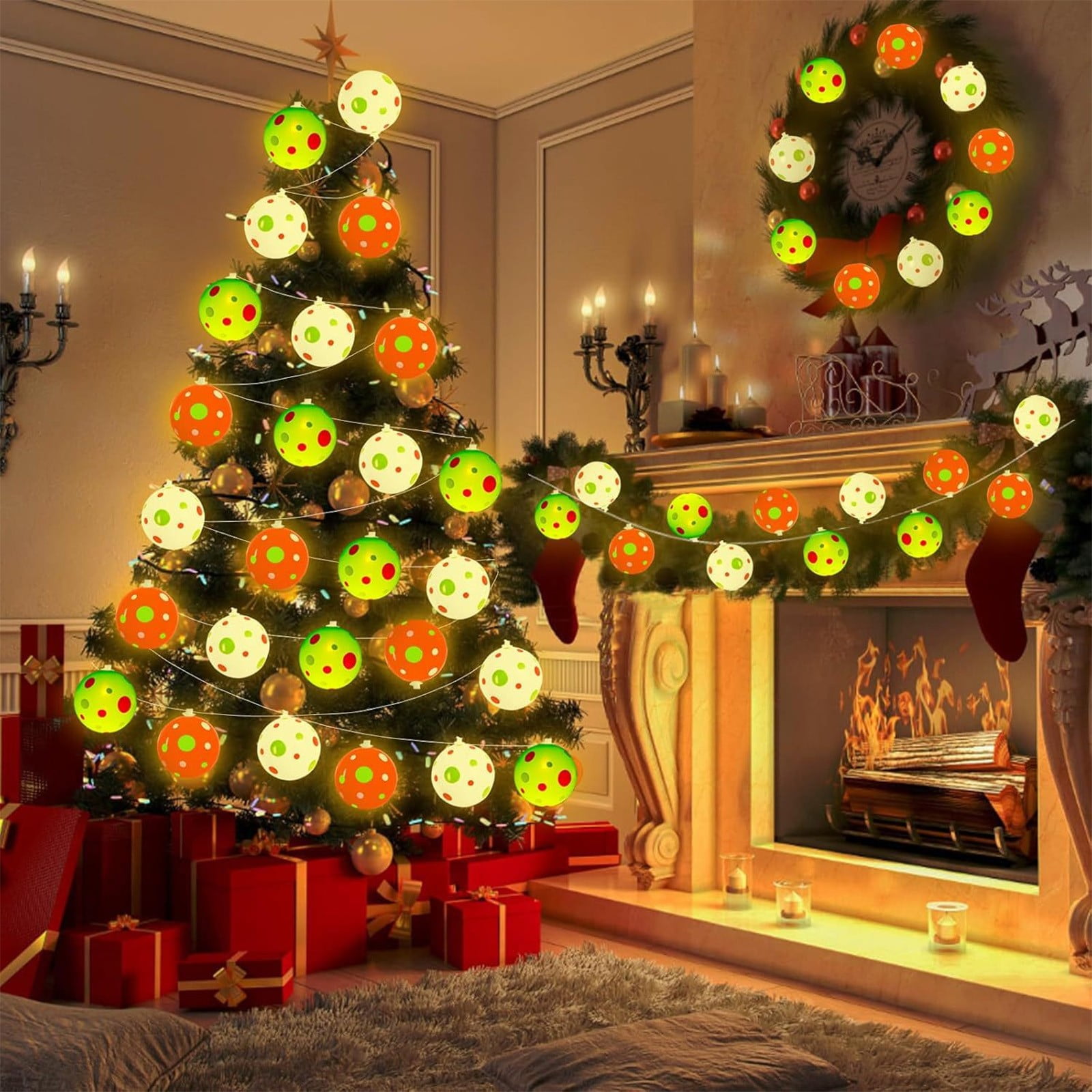 Tarmeek Christmas Ball Led String Lights Ornaments for Christmas Tree ...