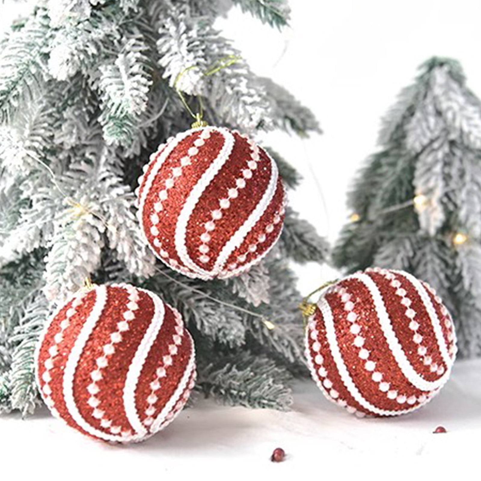 Tarmeek Christmas Ball Ornaments 6 pcs Shatterproof Decorative Xmas ...