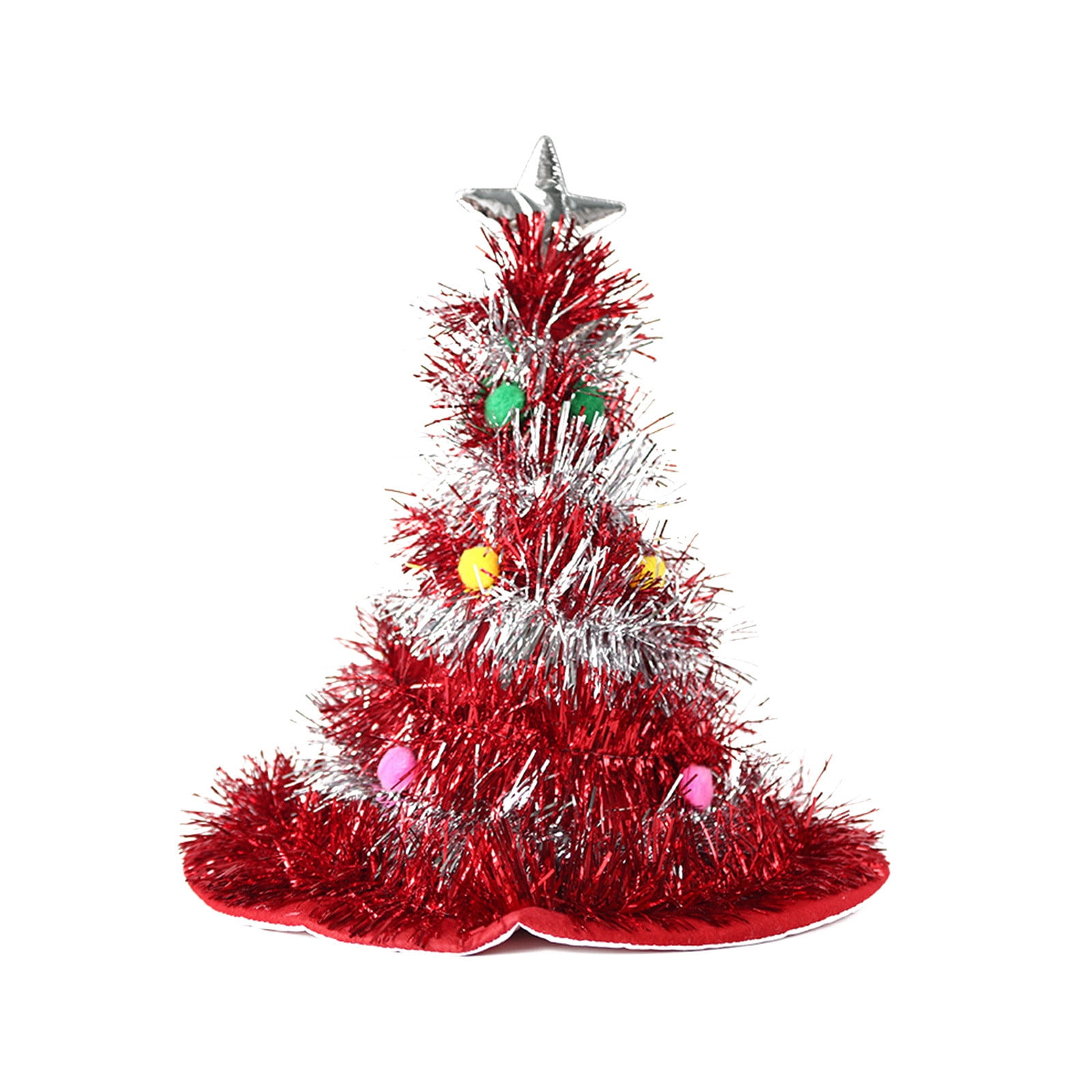 Tarmeek Christmas Hats Christmas Tree Tinsel Hats Xmas Santa Hat ...