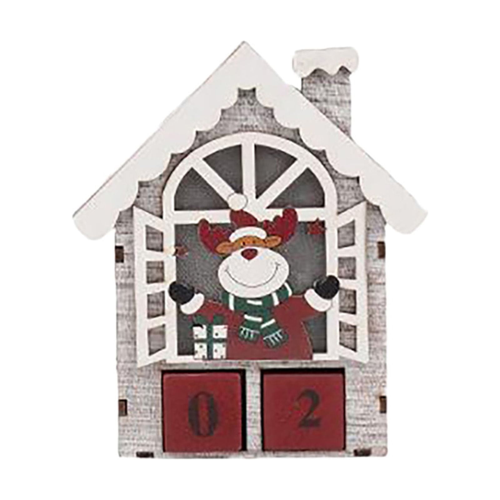 Chmadoxn Christmas Wood Countdown Box with Tree, Block Stars 25 Days ...
