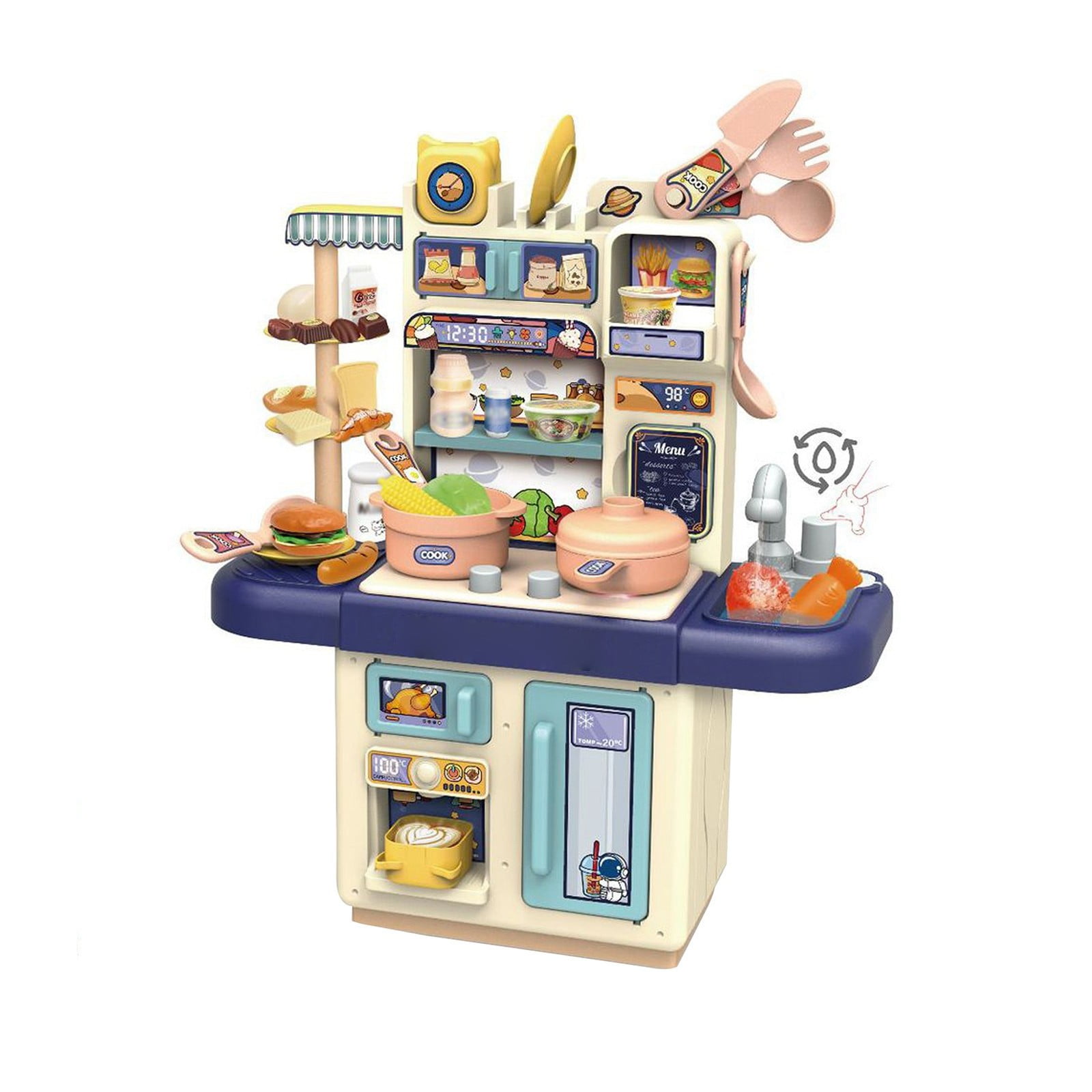 Tarmeek Kids Kitchen Playset with Accessories, Girls Kitchen Pretend ...