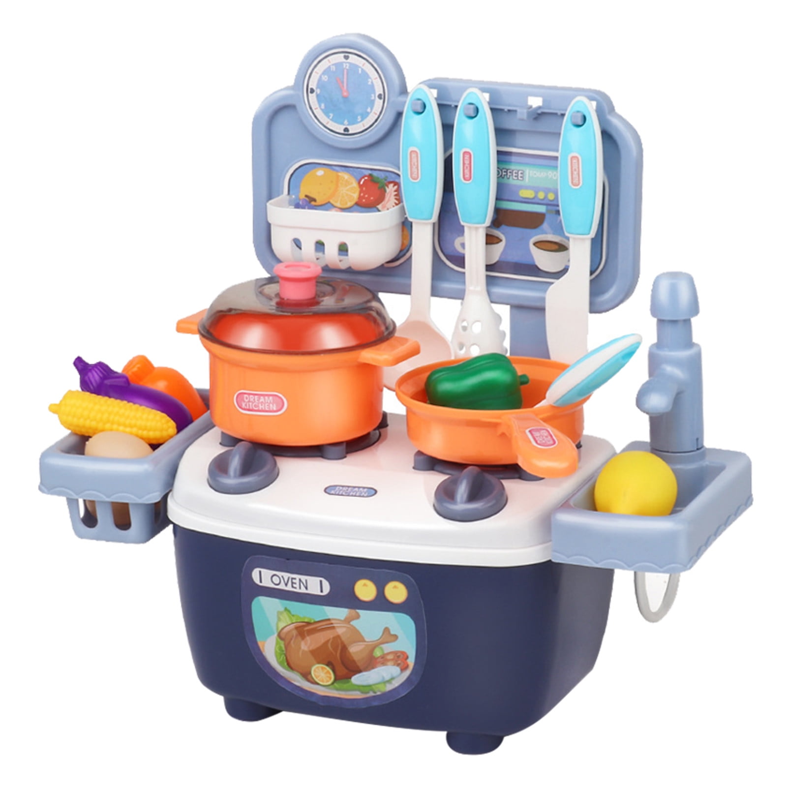 Tarmeek Kitchen Toys Imitated Chef Pretend Cooking Food Play Dinnerware ...