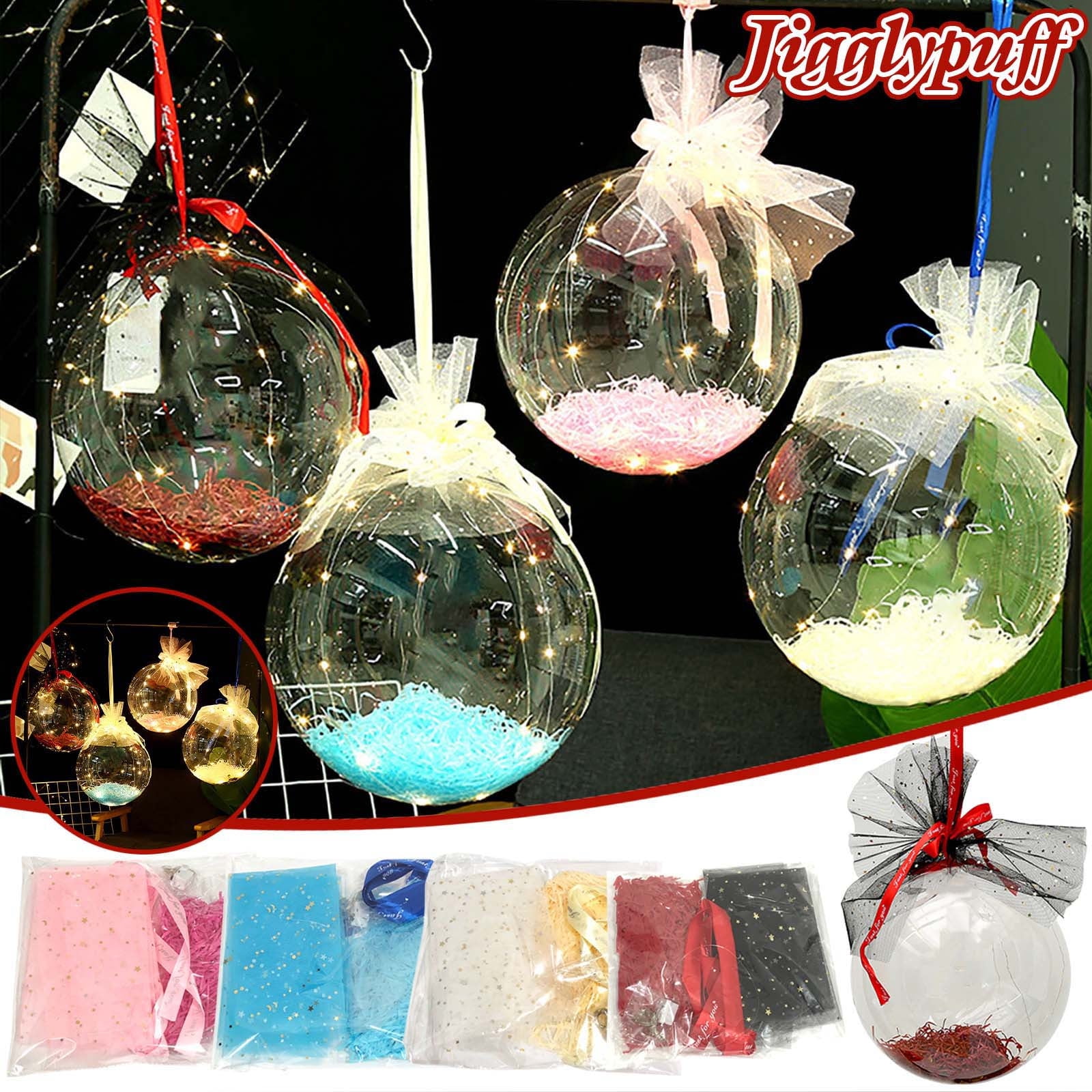 Tarmeek LED Light Up Balloons Clear BoBo Balloons Transparent Helium ...