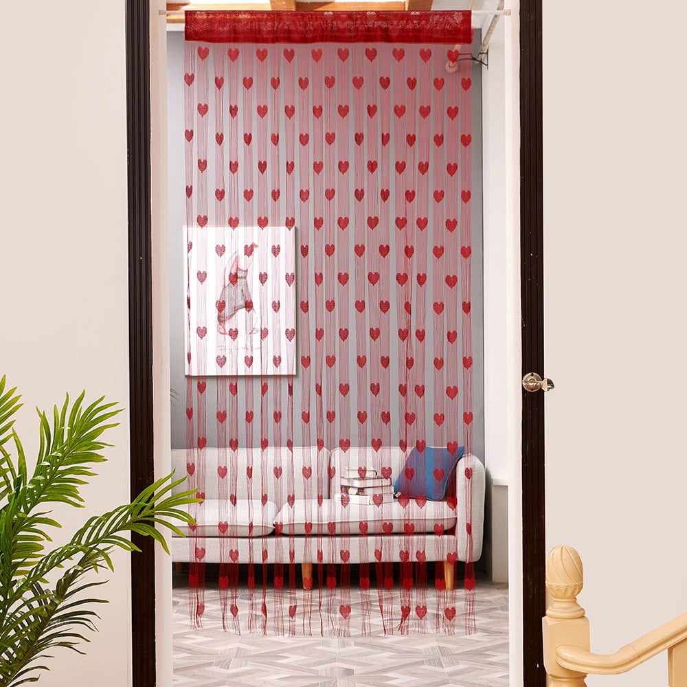 Tarmeek Sheer Curtain Door String Curtain for Doorway Tassels Love ...