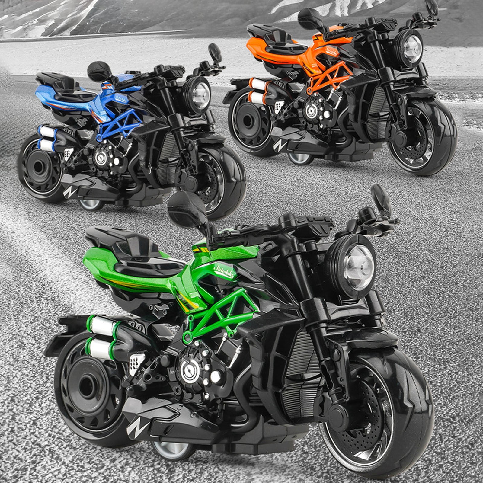Tarmeek Simulation Alloy Power Motorcycle Toy Car, Pull Back Baby Car ...