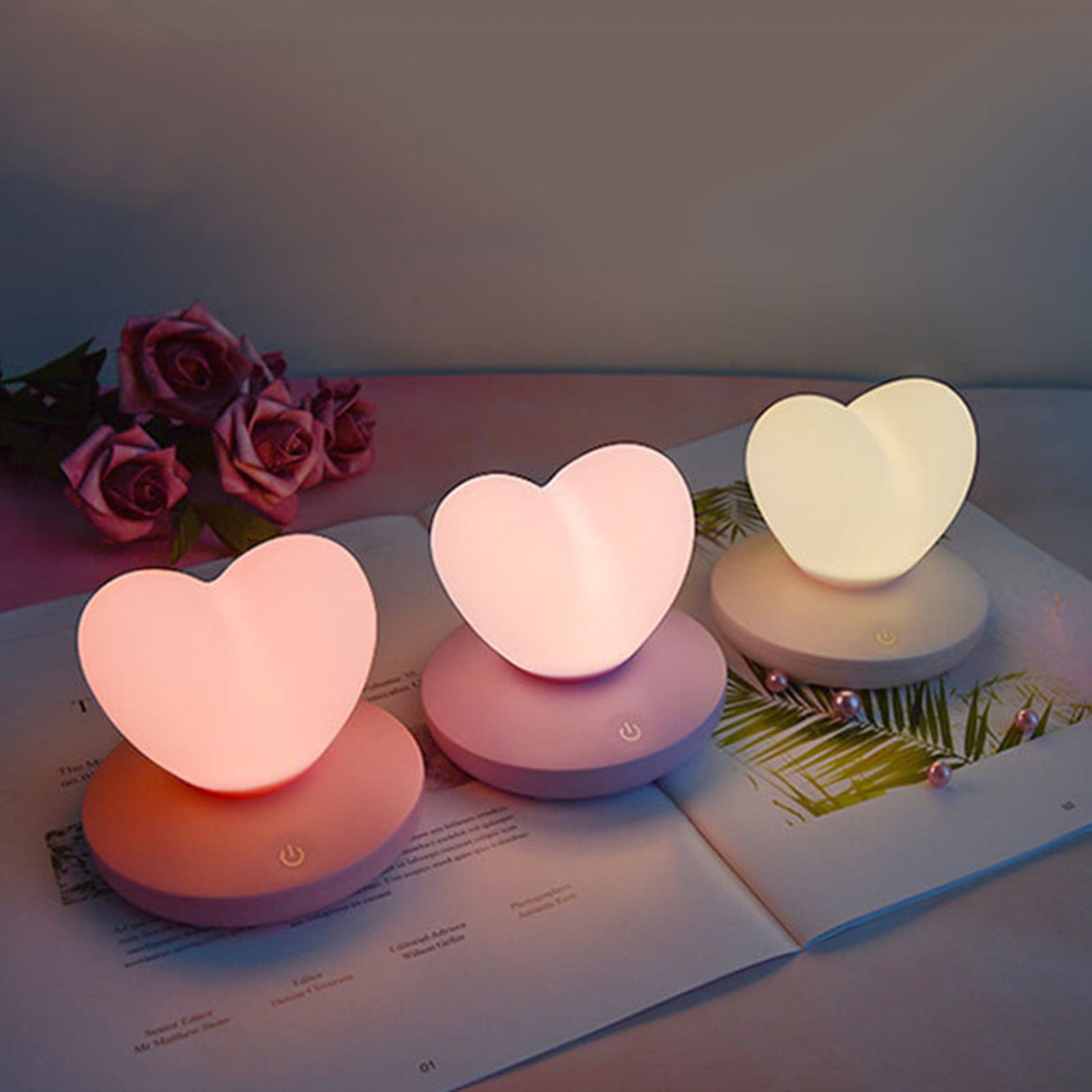 Tarmeek Valentines Day Decorations - Romantic LED Heart-shaped Dimmable ...