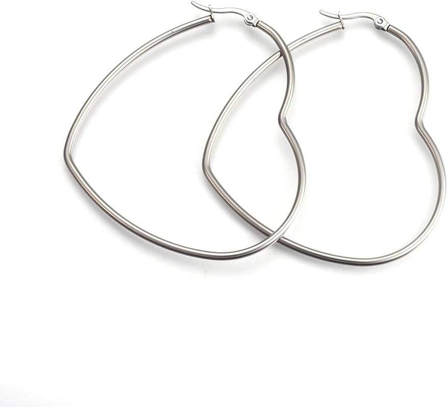 Tarnish Resistant 201 Stainless Steel Hoop Earrings with 304 Stainless ...