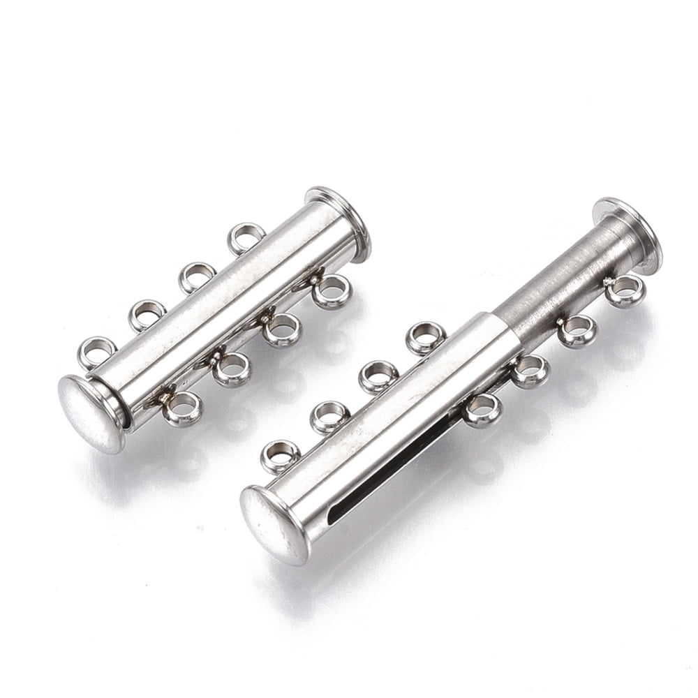 Tarnish Resistant 201 Stainless Steel Magnetic Slide Lock Clasps 4 ...