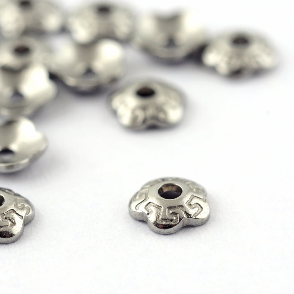 8mm Bead Caps 200pcs/bag Metal Flower Beads End Caps 8mm 10mm 4 Colors ...