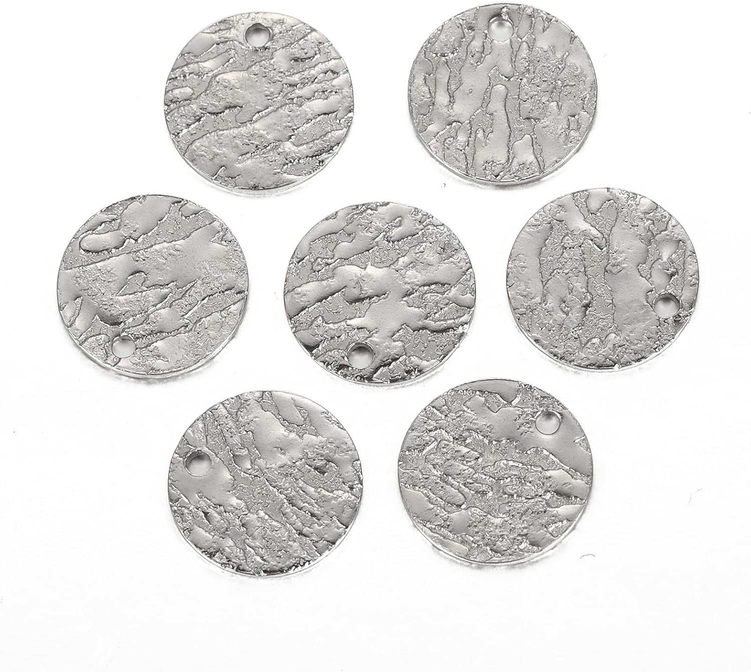 Tarnish Resistant 304 Stainless Steel Charms Textured Laser Cut Flat ...