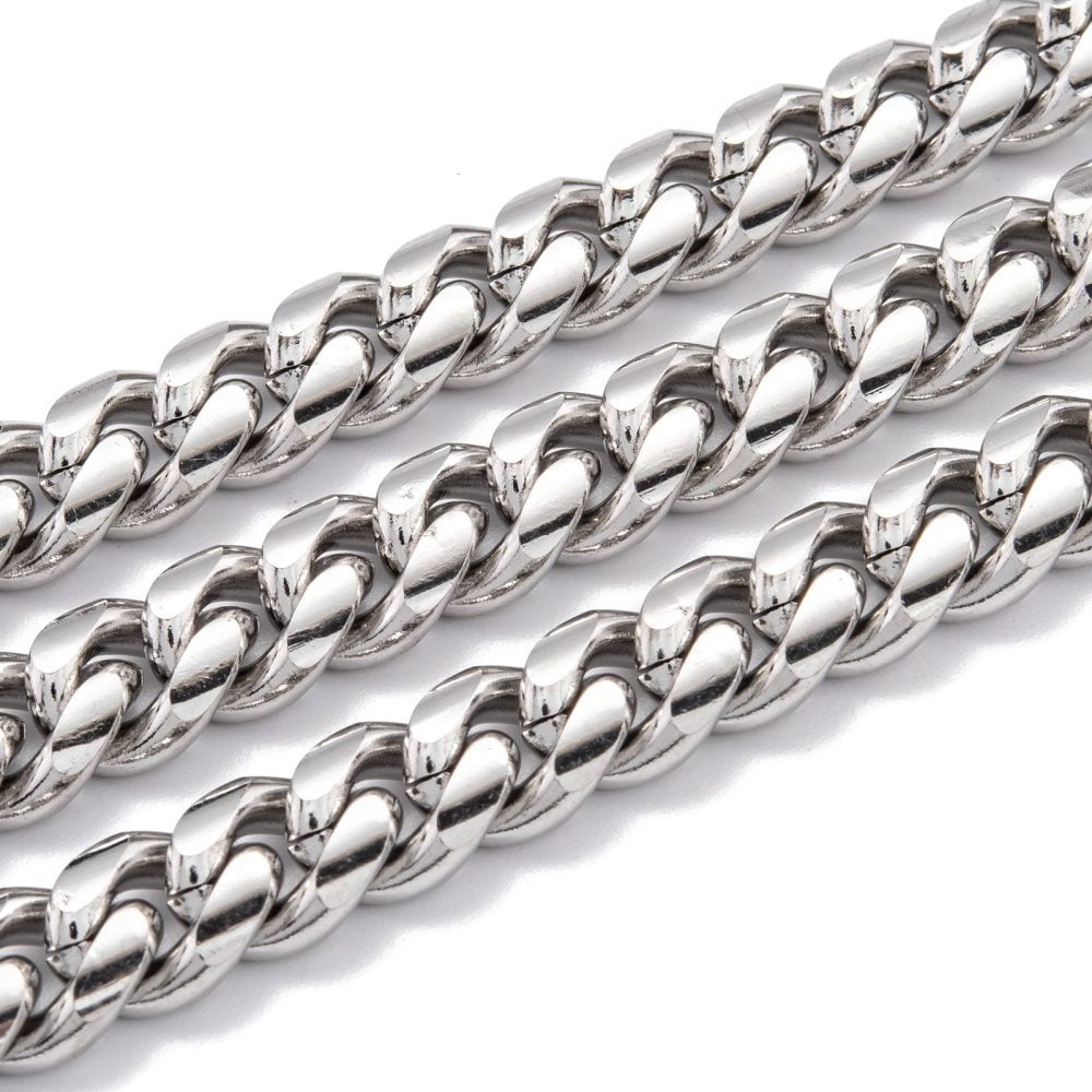 Tarnish Resistant 304 Stainless Steel Cuban Link Chain Unwelded with ...