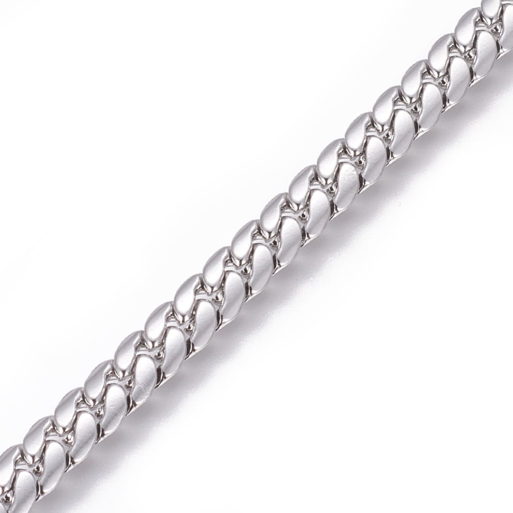 Tarnish Resistant 304 Stainless Steel Cuban Link Chains Chunky Curb ...