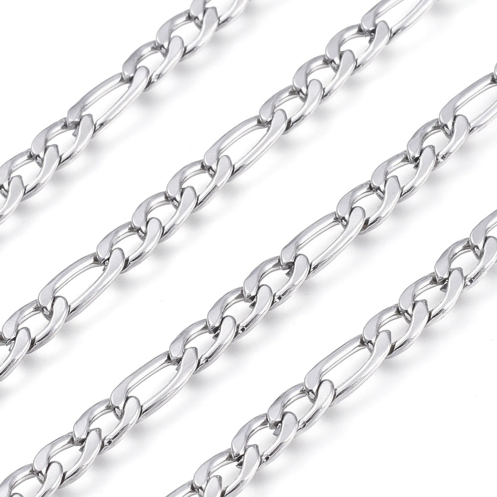 Tarnish Resistant 304 Stainless Steel Figaro Chains Curb Chains ...