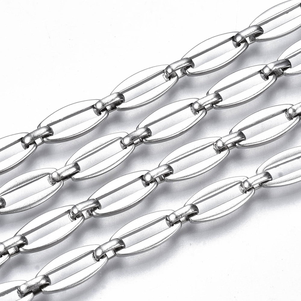 Tarnish Resistant 304 Stainless Steel Link Chains with Spool Unwelded ...
