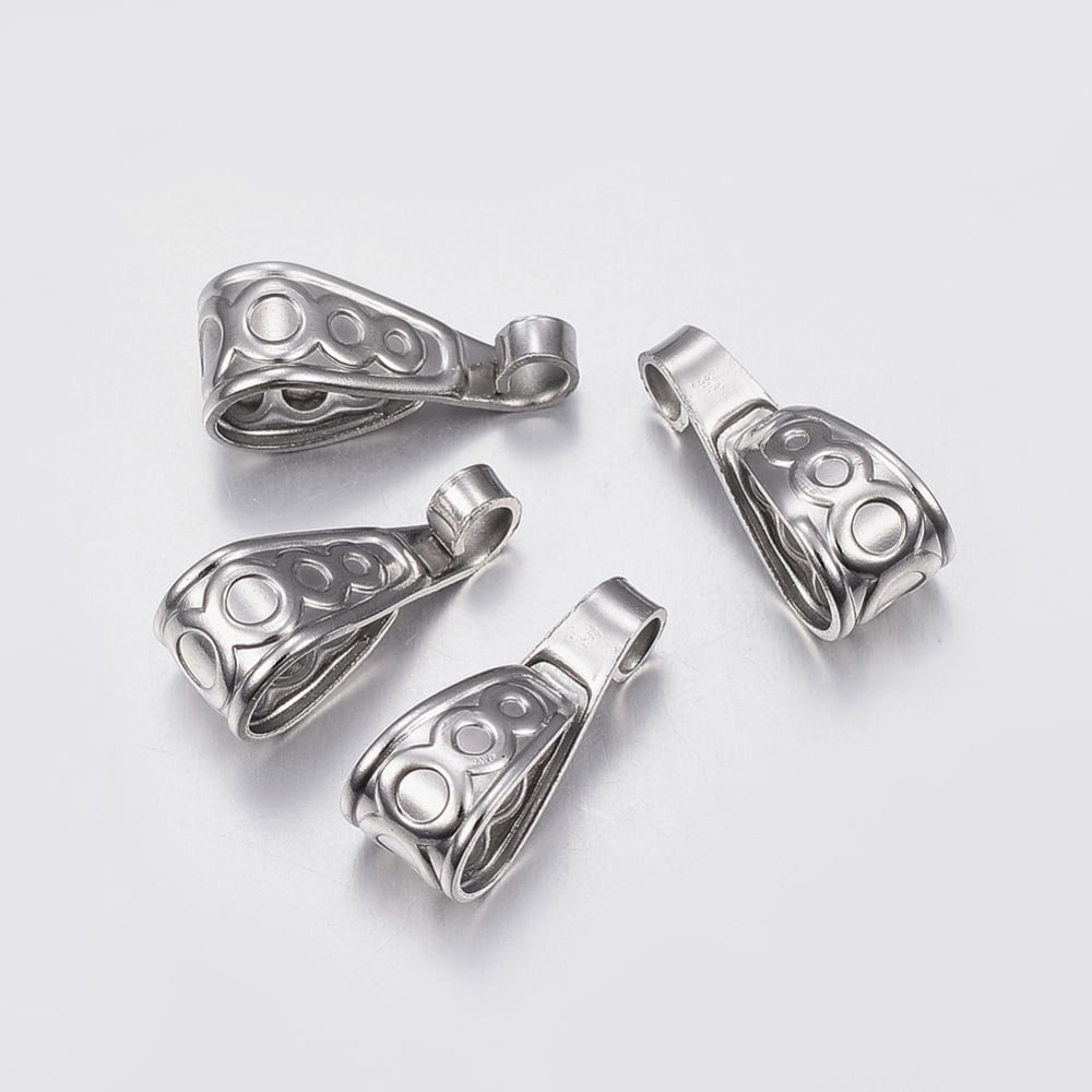 Tarnish Resistant 304 Stainless Steel Tube Bails Loop Bails Teardrop ...