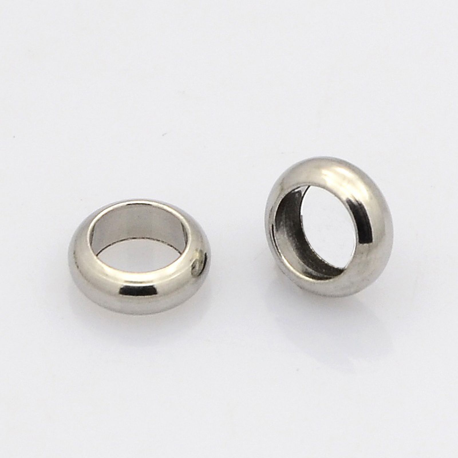 Tarnish Resistant Ring 304 Stainless Steel Spacer Beads Metal Findings ...