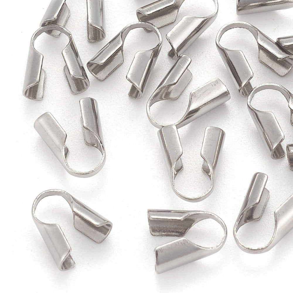 Tarnish Resistant Stainless Steel Bead Tips Calotte Ends Clamshell Knot ...