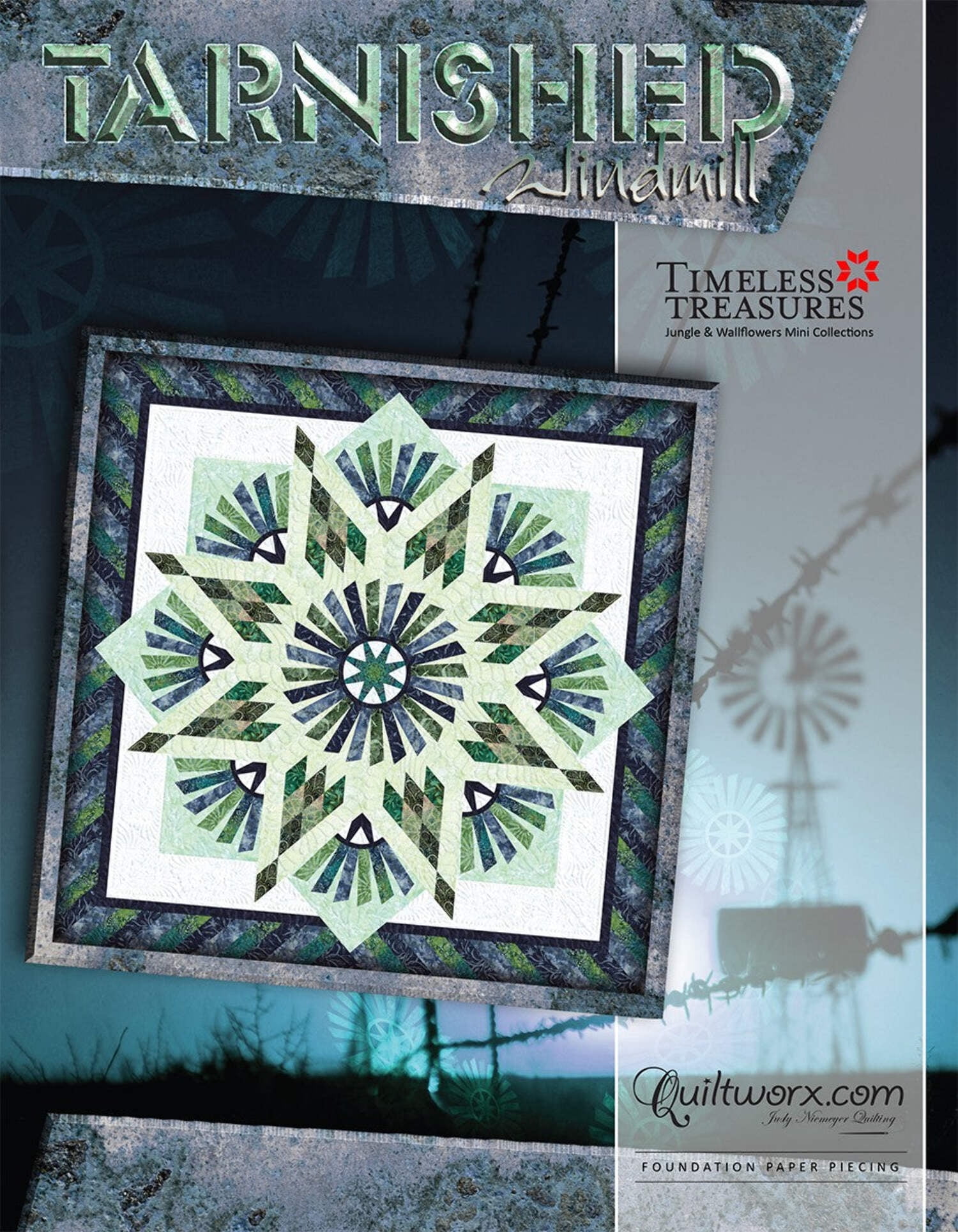 Tarnished Windmill Foundation Paper Pieced Quilt Pattern by Judy ...