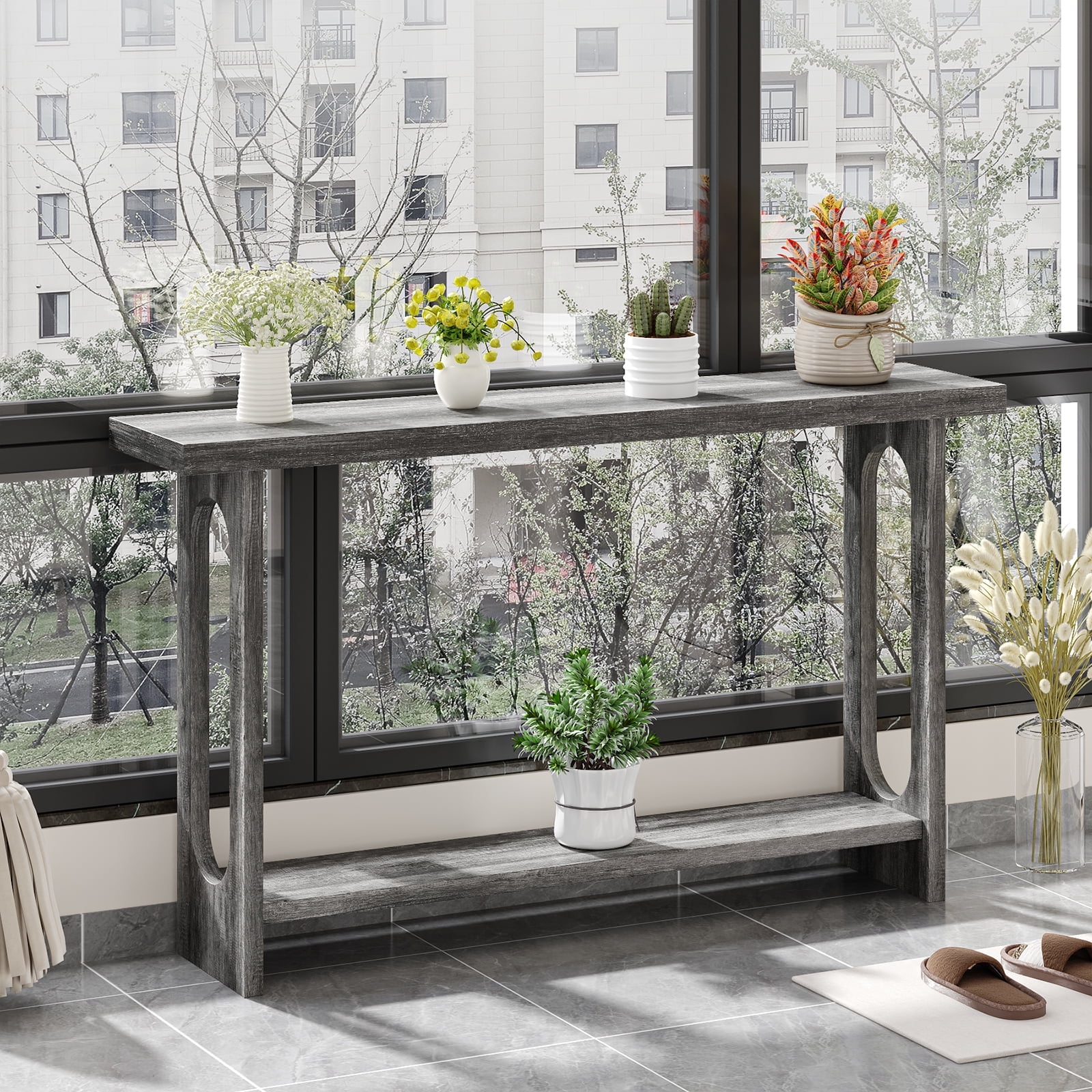 Tarnorcl Console Table,Farmhouse Narrow Entryway Table with Storage ...