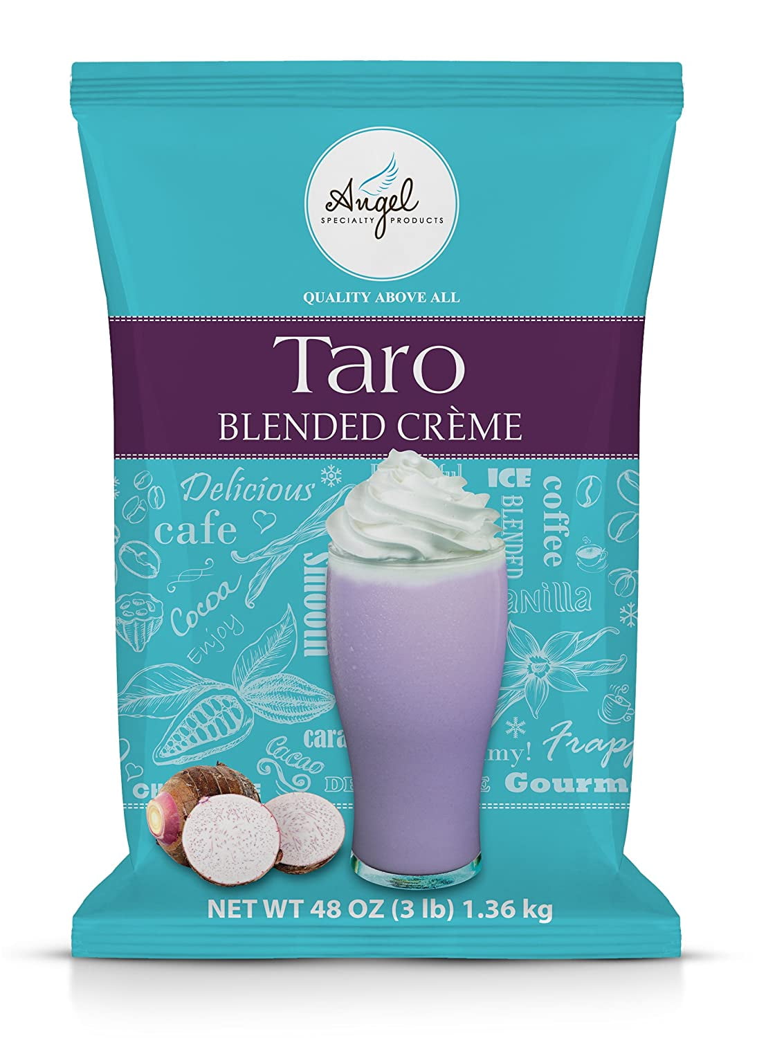 Taro Blended Crème Mix by Angel Specialty Products [3 LB] - Walmart.com