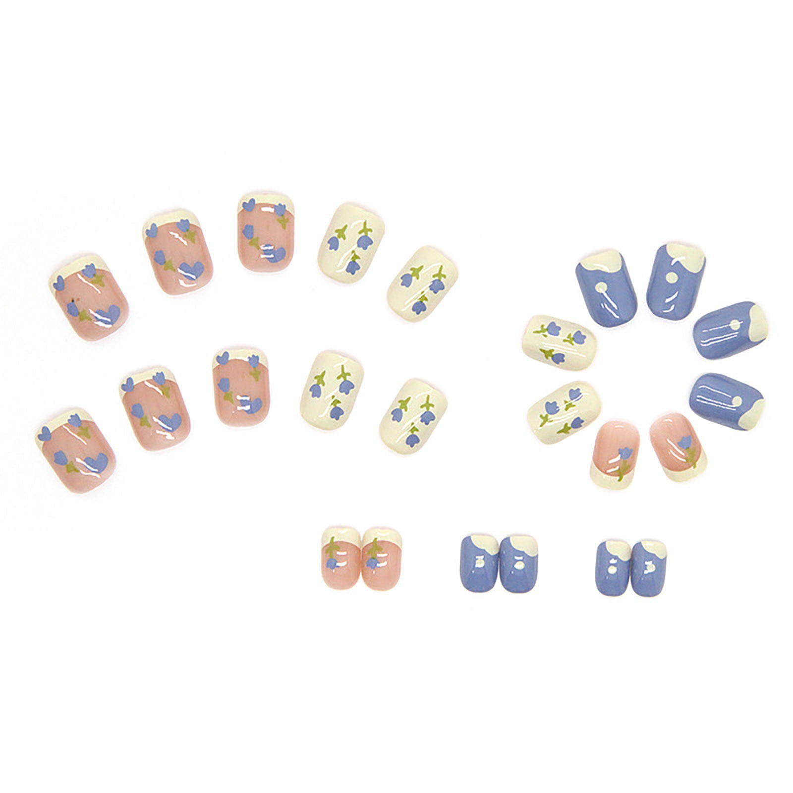 Taro Purple Full Coverage Nails Ladies And Girls 24 Pieces Short With ...