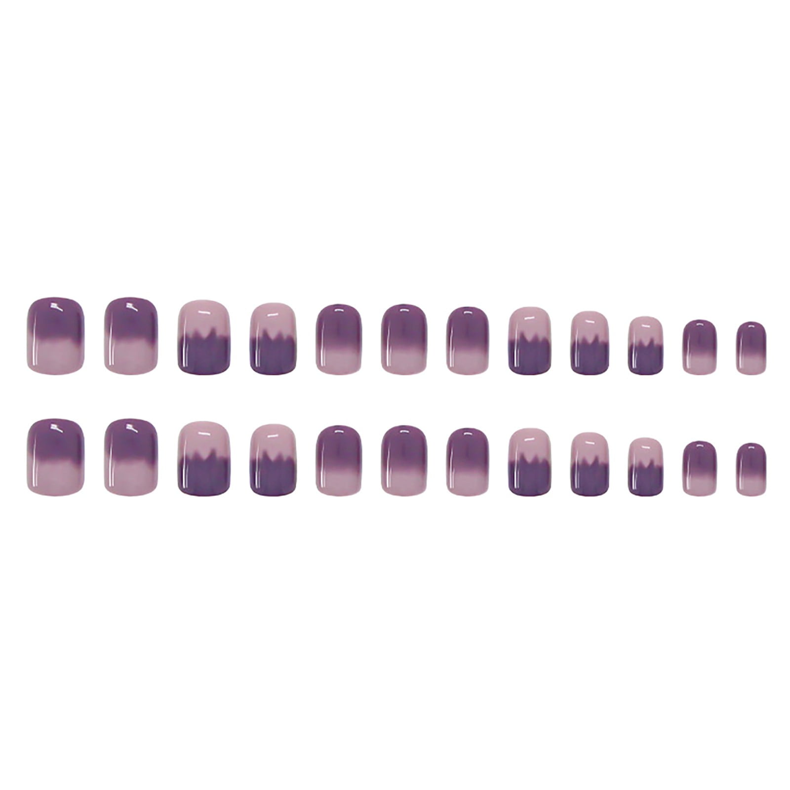 Taro Purple Nail Stickers - Self-Adhesive, Detachable, Gradient Design ...