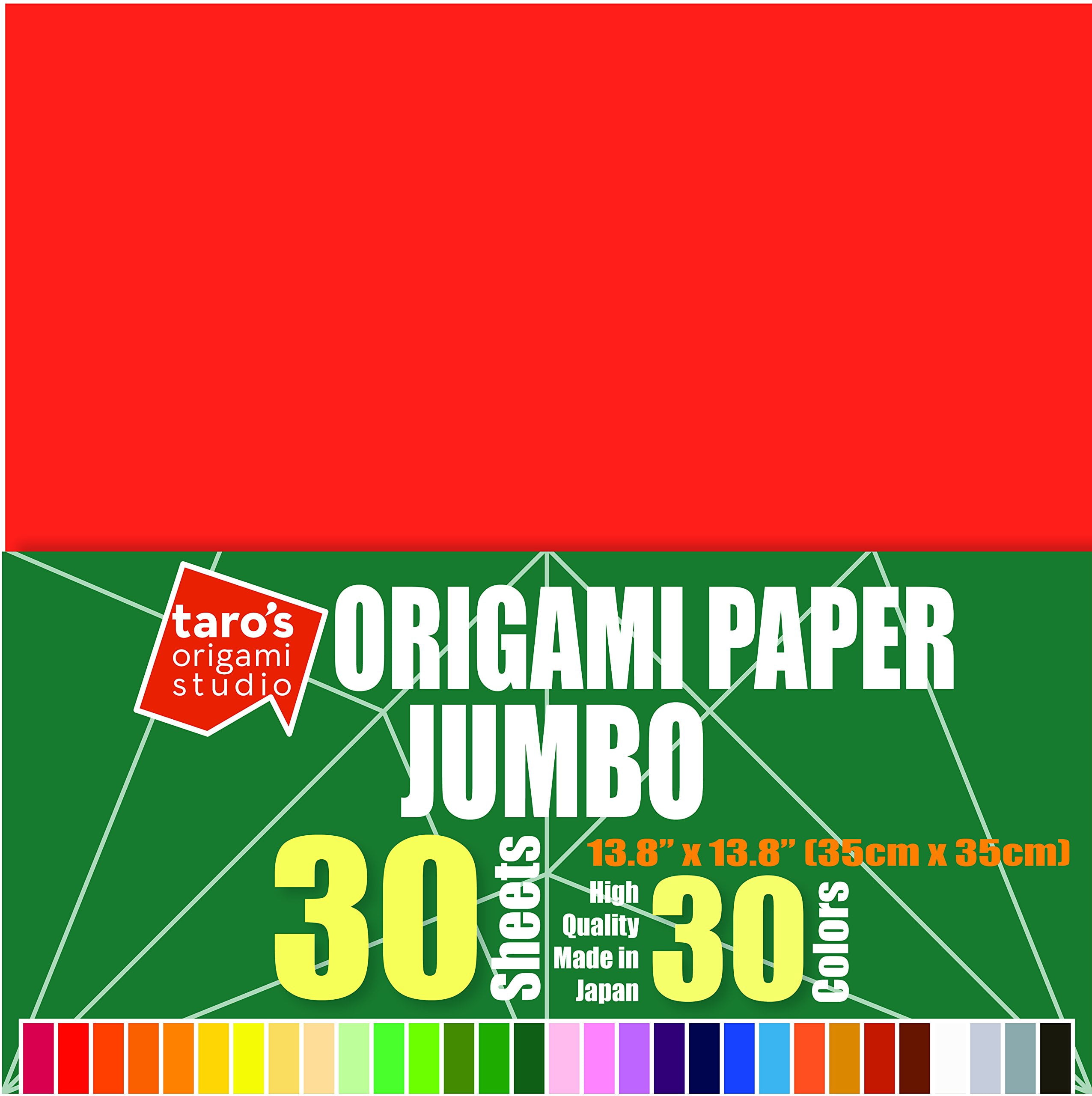 [Taro's Origami Studio] Jumbo TSF6 13.8 Inch One Sided 30 Colors 30 ...