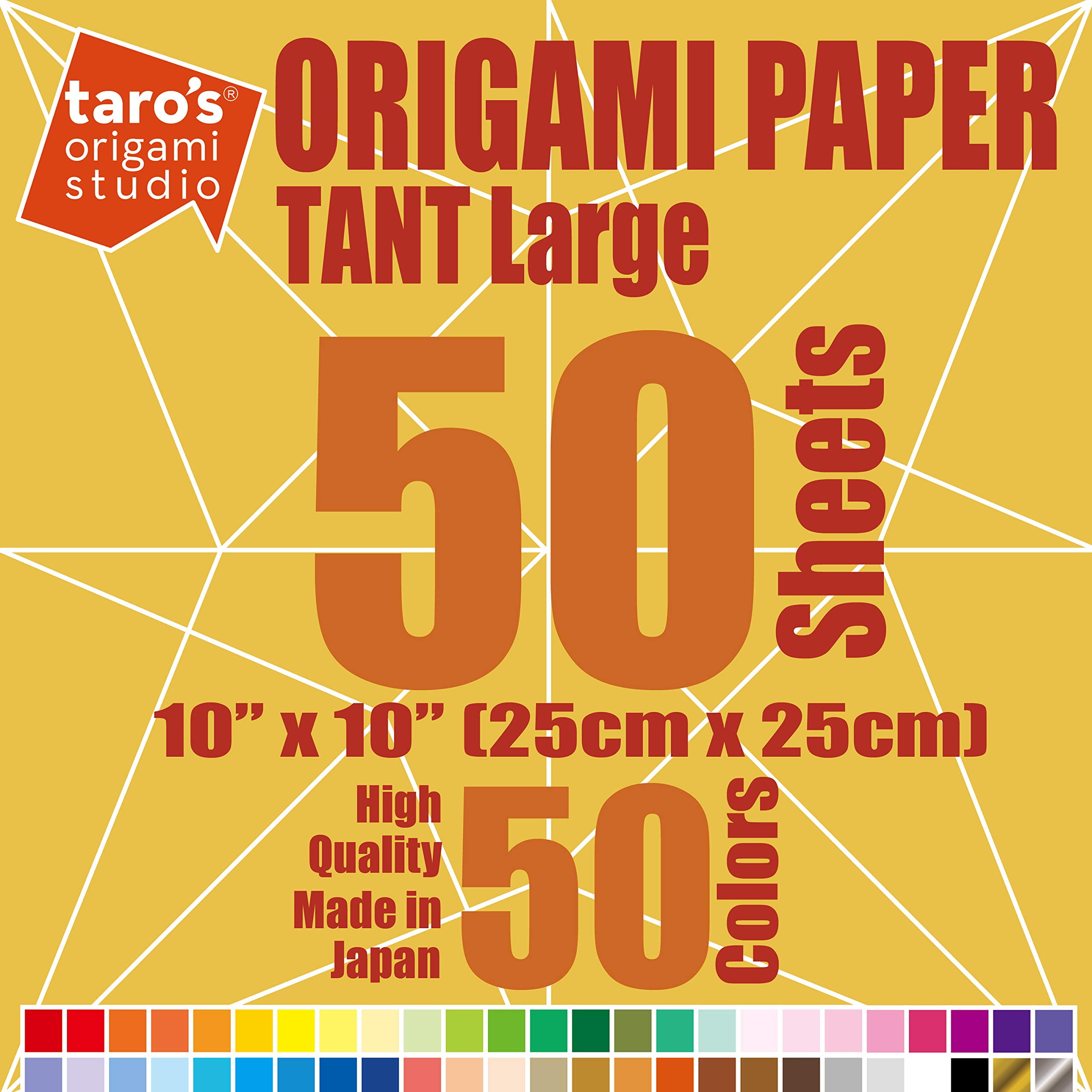 [Taro's Origami Studio] TANT OIF8 Large 10 Inch Double Sided 50 Colors ...