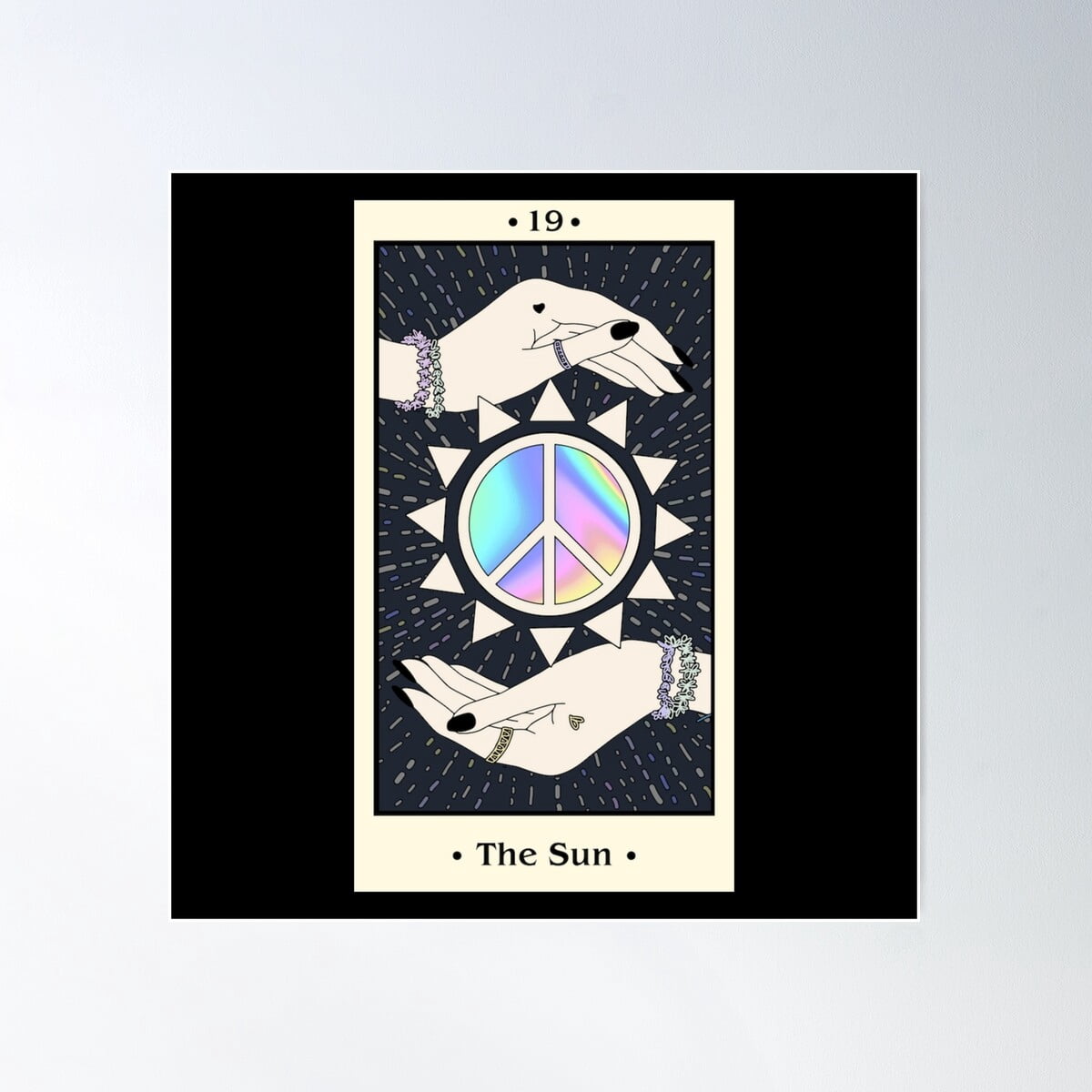 Tarot Card - 19 The Sun Poster Wall Art, Modern Wall Decor For Living ...