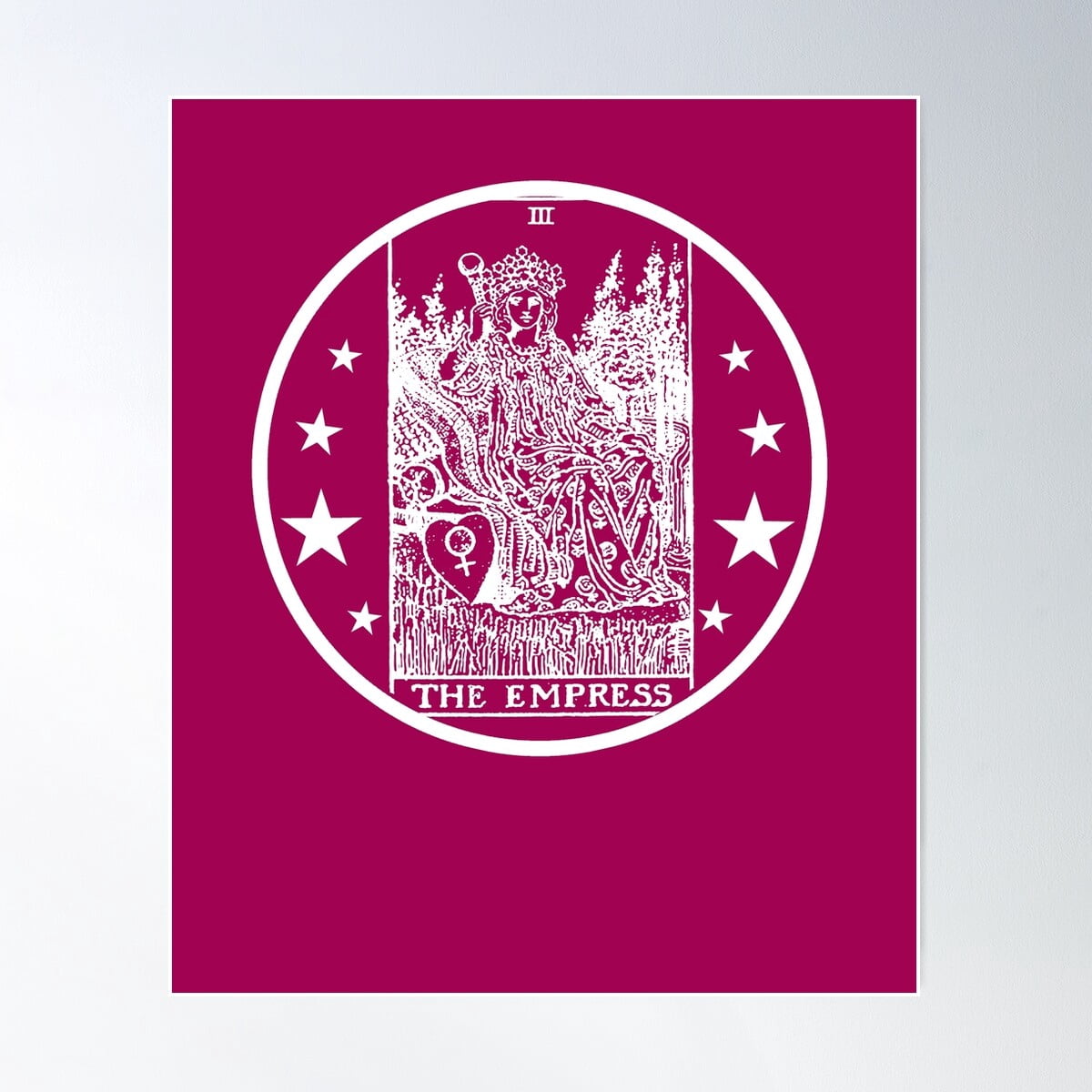 Tarot Card 3 The Empress Poster Wall Art, Modern Wall Decor For Living ...
