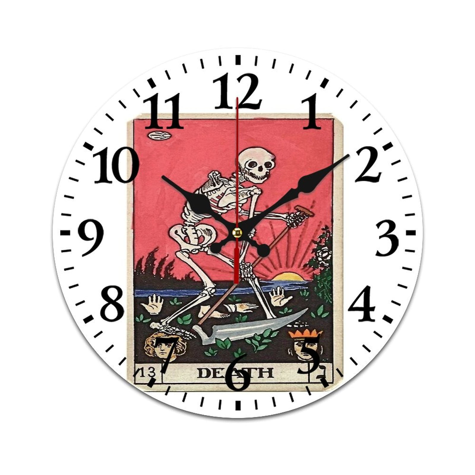 Tarot Card Death Wall Clock Modern Design Clocks Wall Hanging Home ...