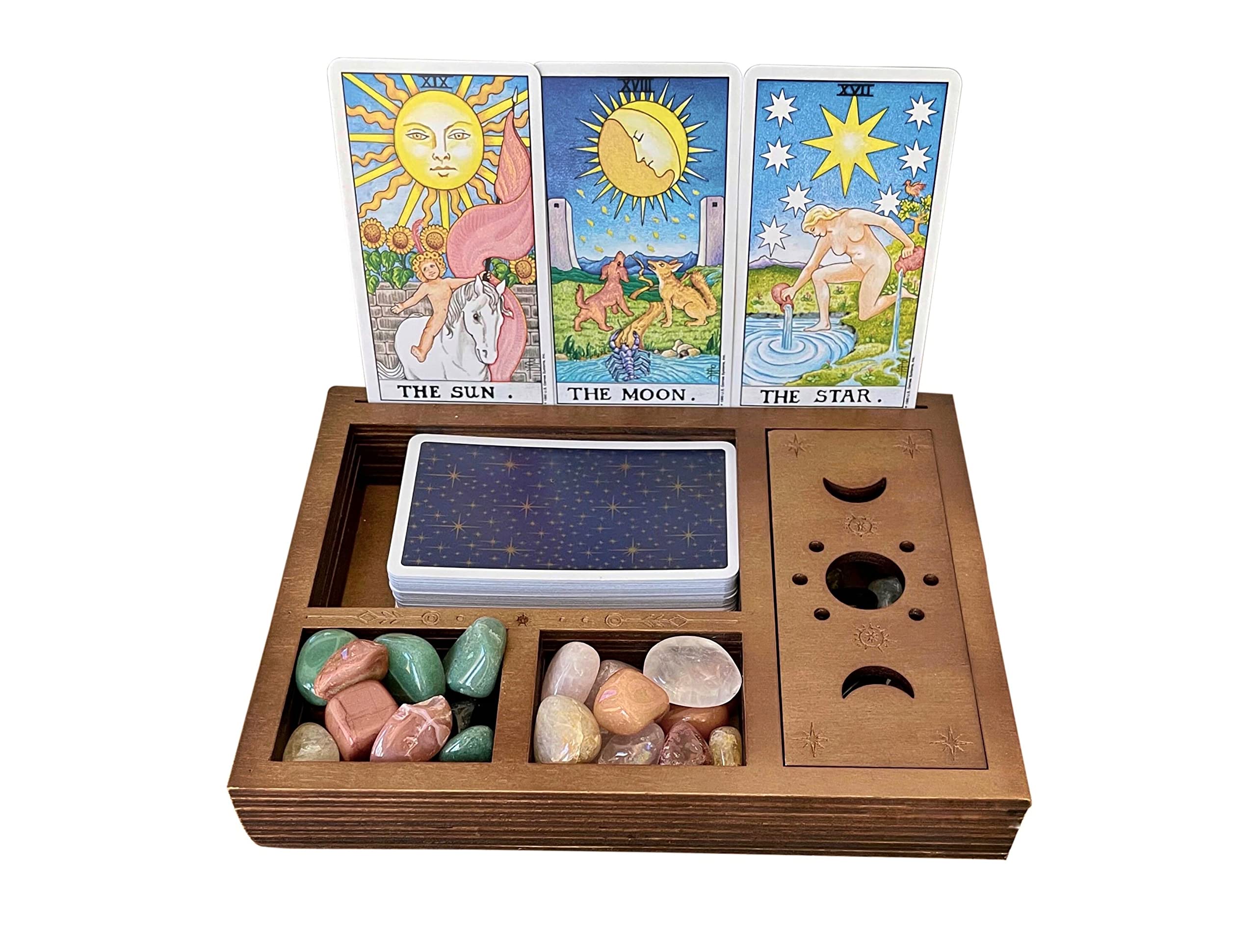 Tarot Card Holder Stand Display, Cute Witchy Desk Decorative Box for ...