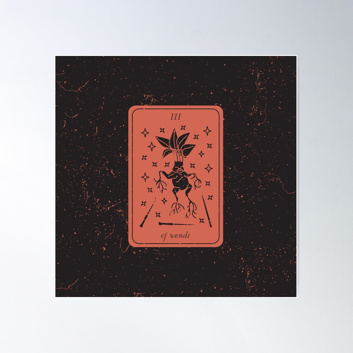 Tarot Card - Iii Of Wands Poster Wall Art, Modern Wall Decor For Living ...