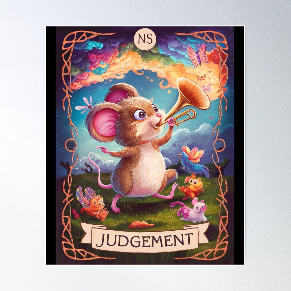 Tarot Card - Judgement. Mouse Theme, Mouse Lover, Cute Mouse Poster ...