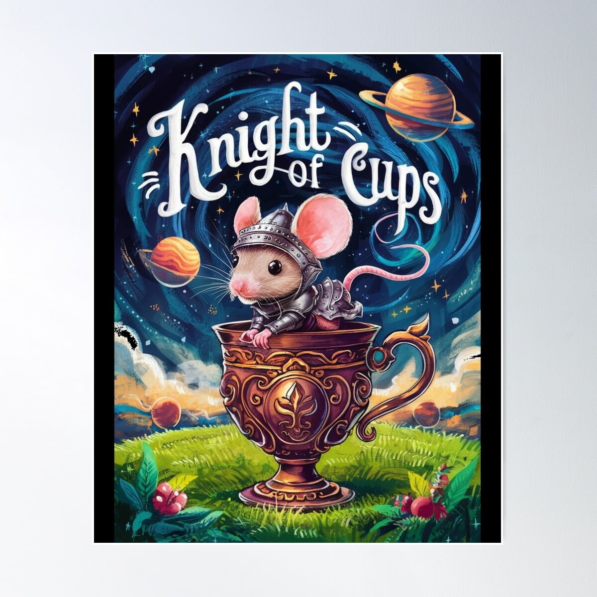 Tarot Card - Knight Of Cups. Mouse Theme, Mouse Lover, Cute Mouse ...