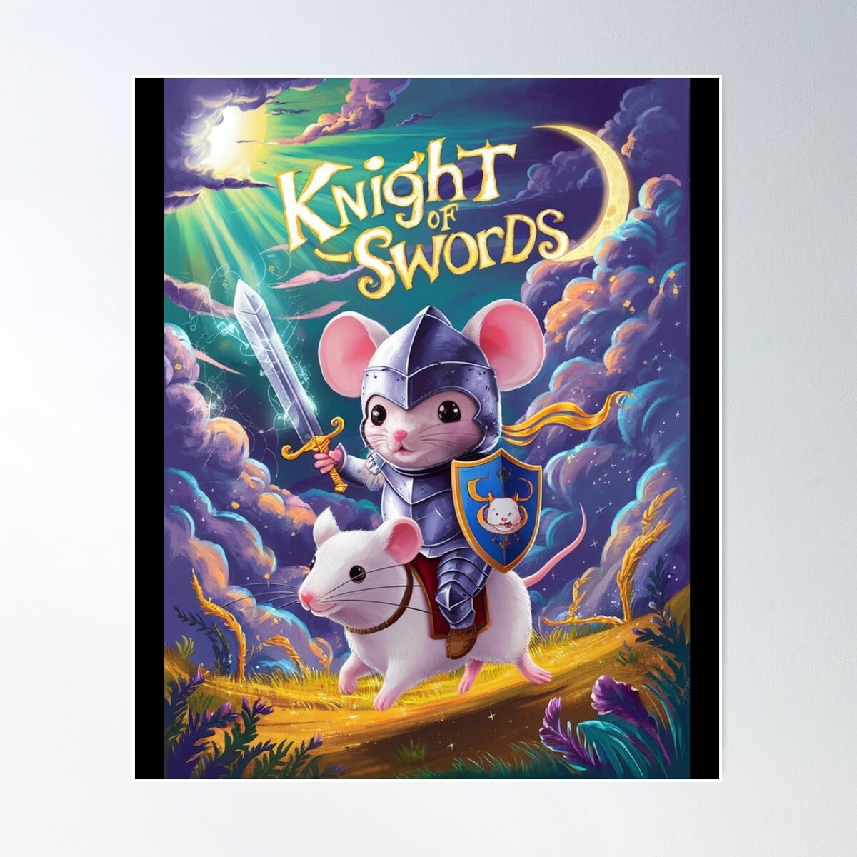 Tarot Card - Knight Of Swords. Mouse Theme, Mouse Lover, Cute Mouse ...