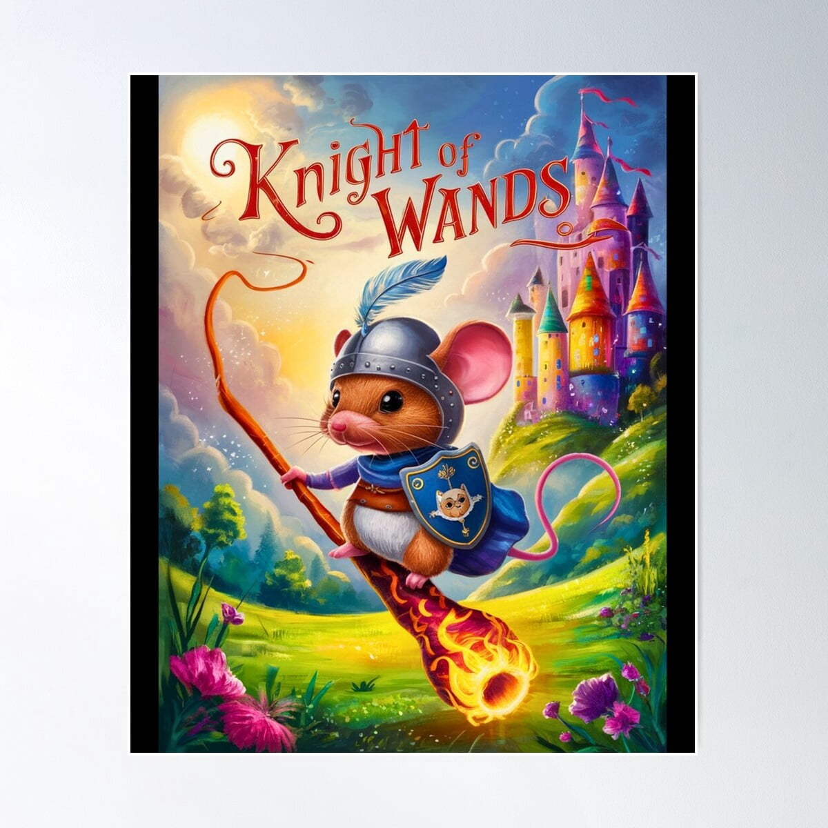 Tarot Card - Knight Of Wands. Mouse Theme, Mouse Lover, Cute Mouse ...