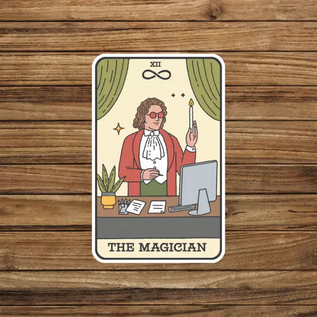 Tarot Card Sticker - The Magician Arcana - Laptop Decal - Divination ...