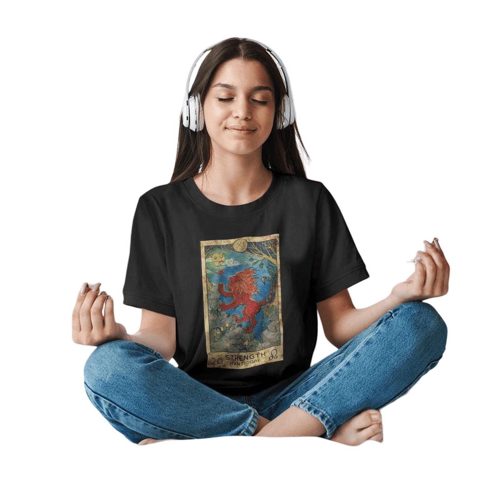 Tarot Card Strength Mystic Psychic Lion Fortune Teller Cards Vintage T ...