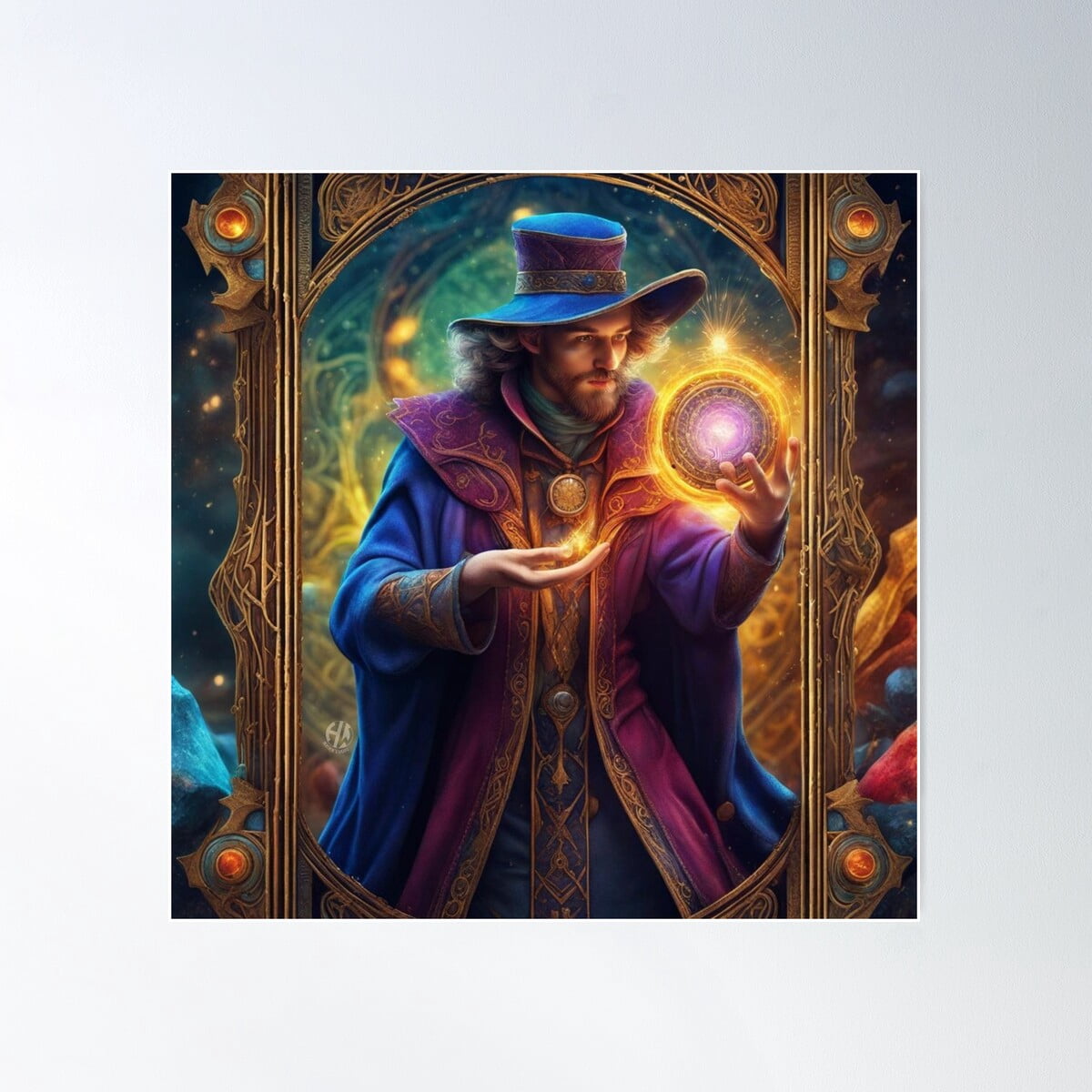 Tarot Card - The Magician Poster Wall Art, Modern Wall Decor For Living ...