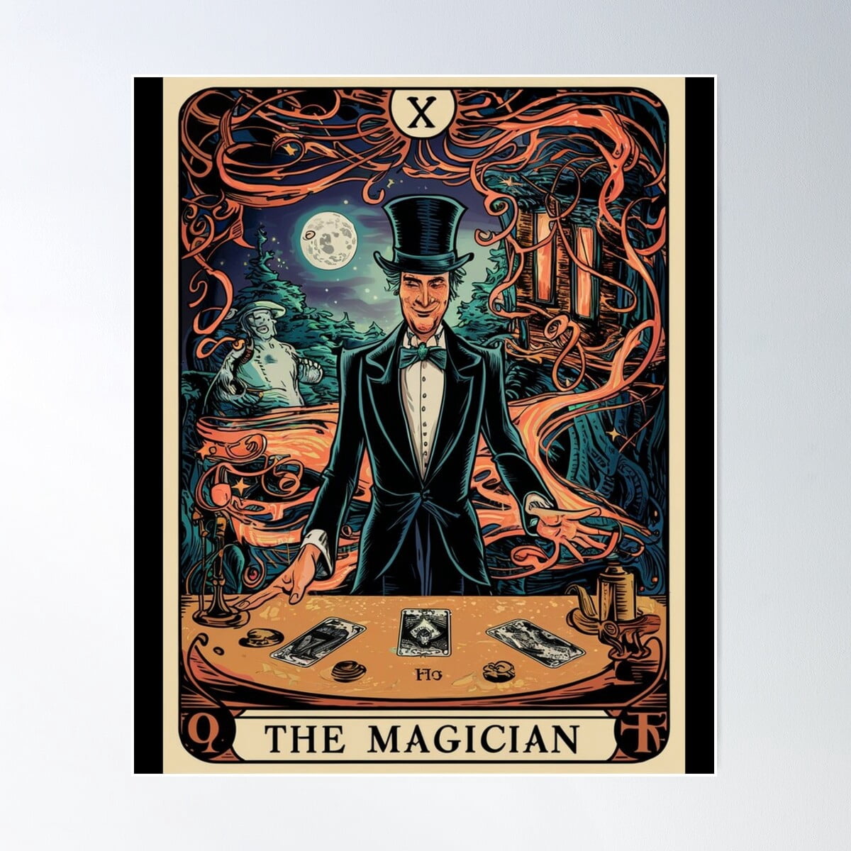 Tarot Card - The Magician Poster Wall Art, Modern Wall Decor For Living ...